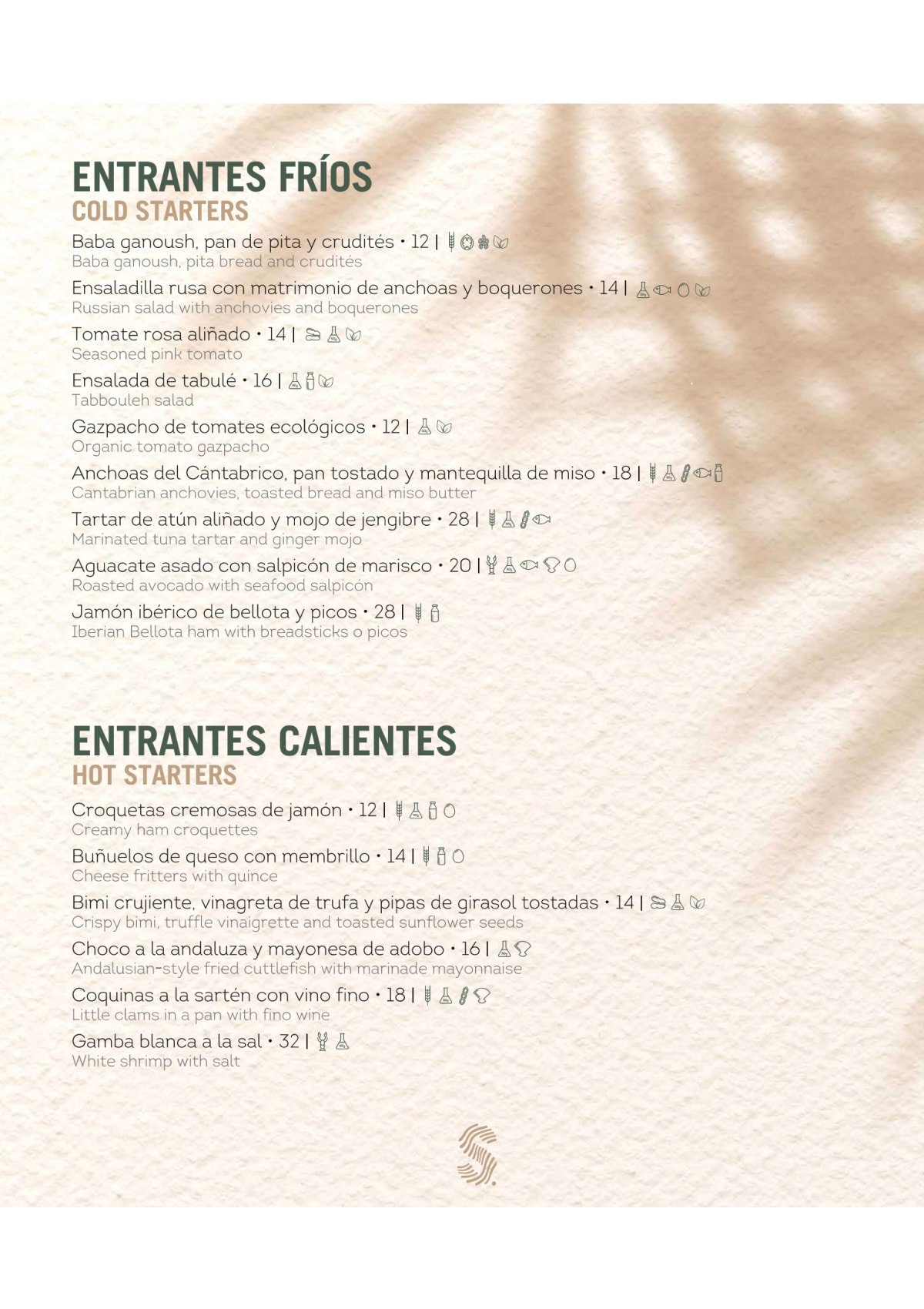 Speisekarte 2024 – Sal Verde Arena Bar in San Roque – TheFork