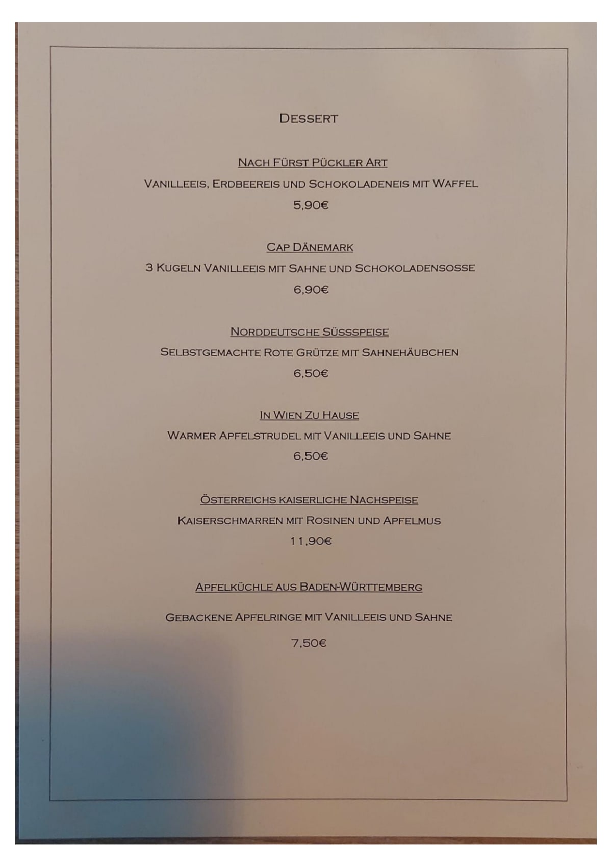 Speisekarte 2024 – Restaurant Ambrosius (deutsche Küche) in Berlin ...