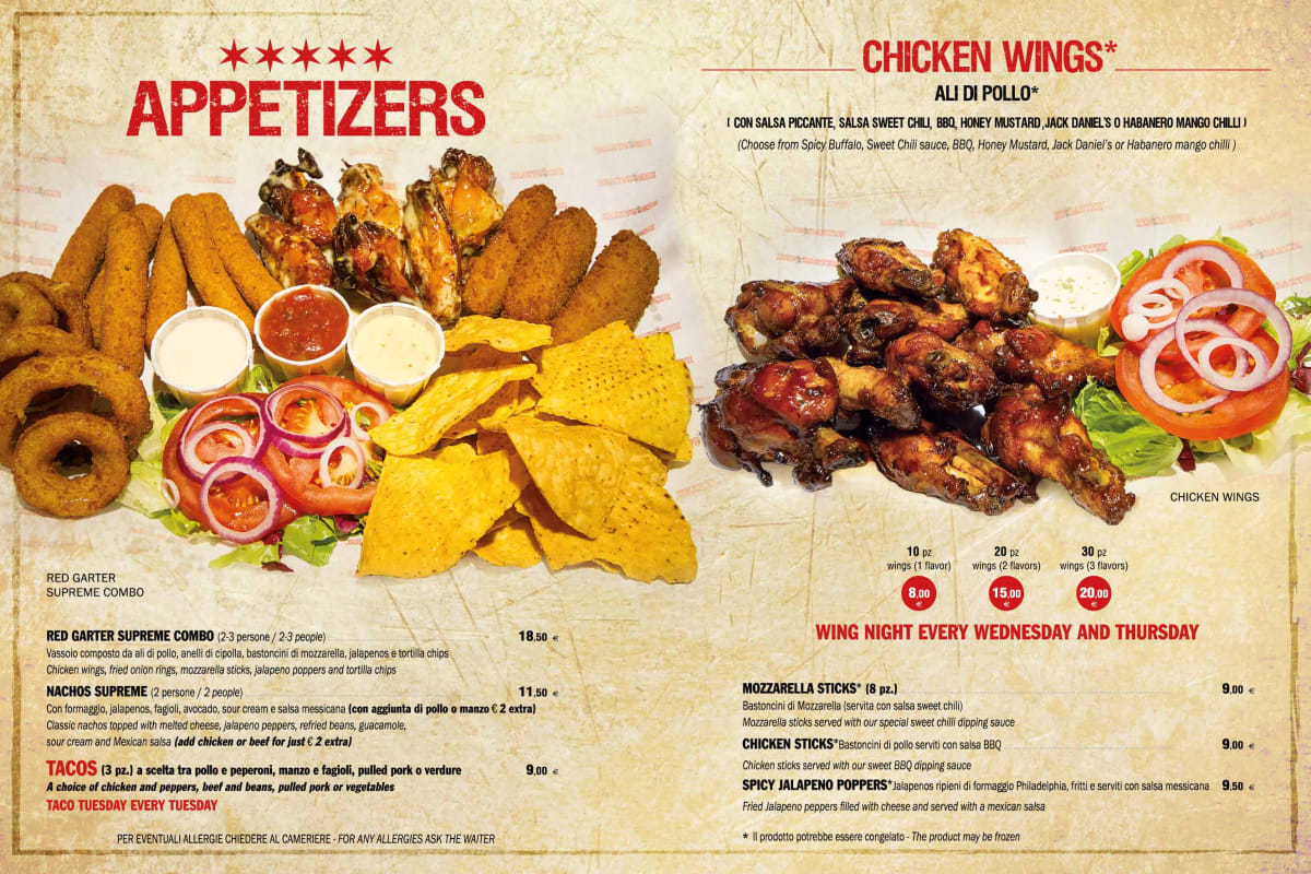 Menu 2024 - Red Garter Steakhouse in Florence | TheFork