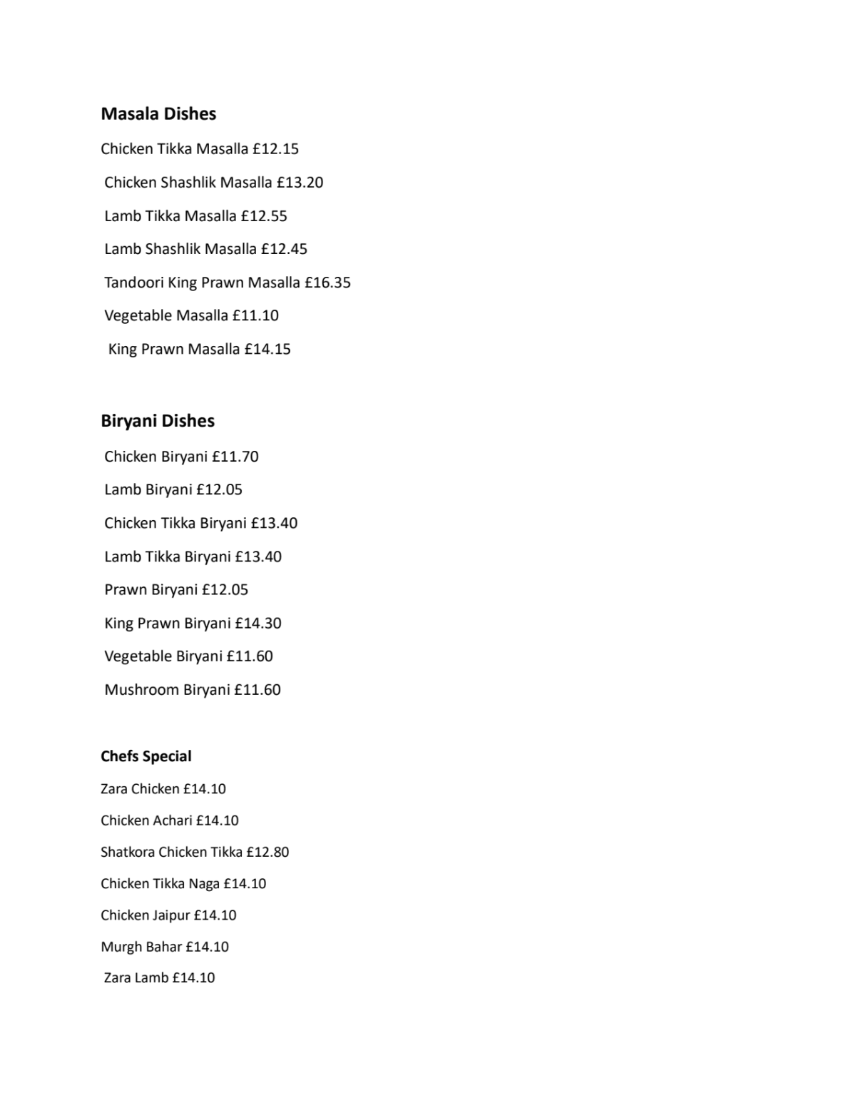 Menus 2024 - Rim Jhim Spice in Colchester | TheFork