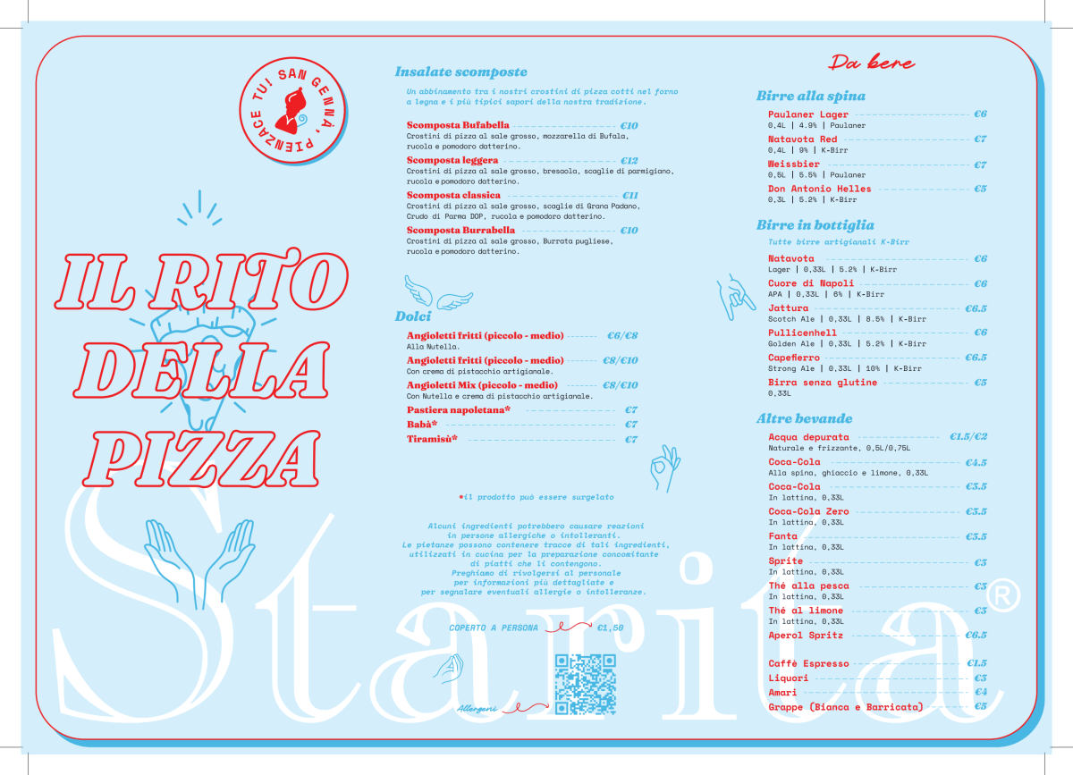 Carte et Menus 2024 - Starita - Milano à Milan | TheFork