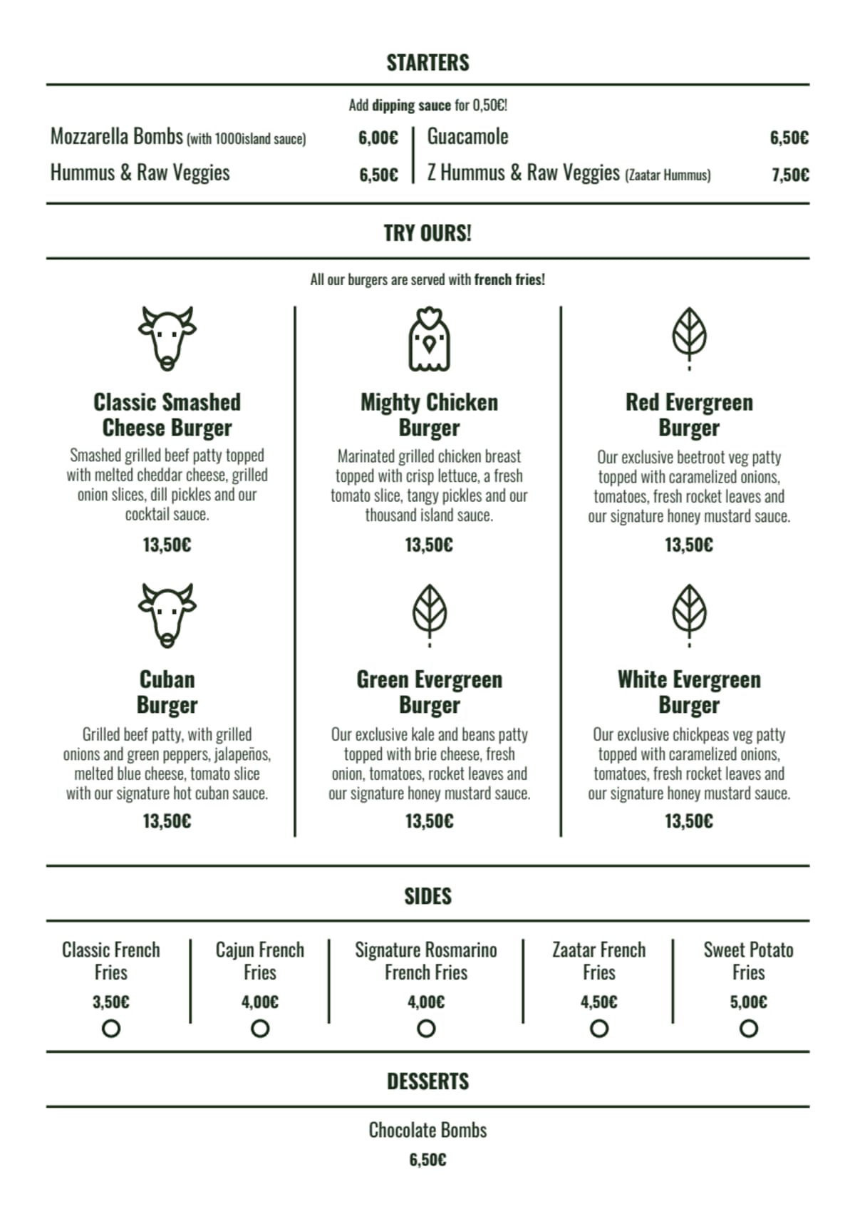 Menù completo e carta 2024 - Reburger a Firenze | TheFork