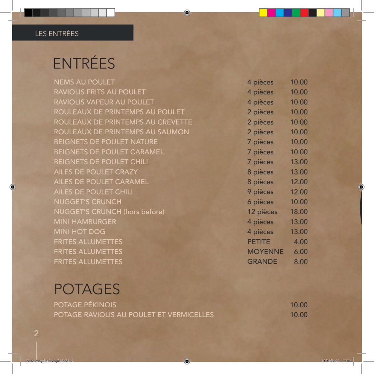 Carte et Menus 2024 - Cosy Fresh à Paris | TheFork