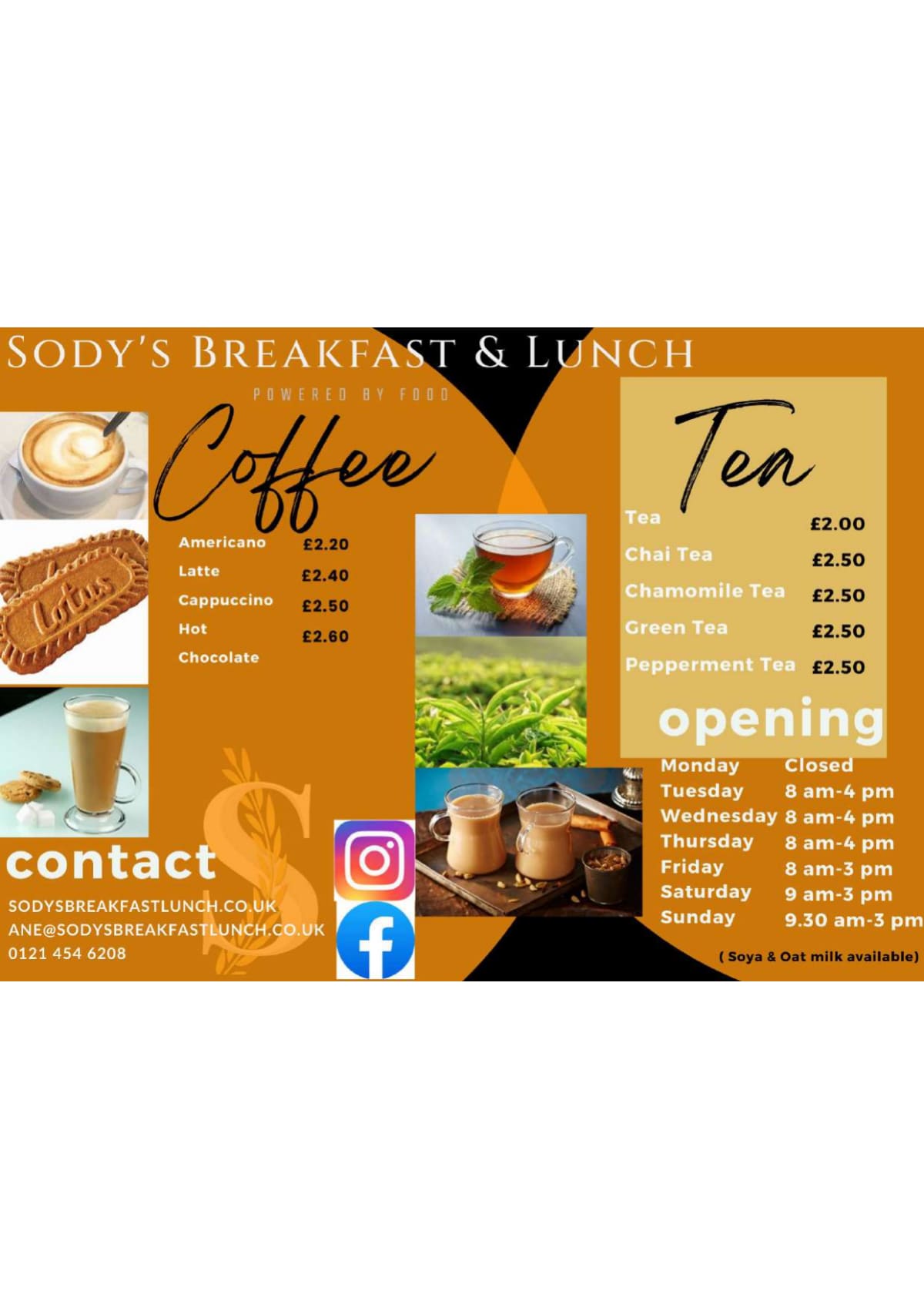 Menus 2024 - Sody's Breakfast & lunch in Birmingham | TheFork Menus 2024 - Sody's Breakfast & lunch in Birmingham | TheFork