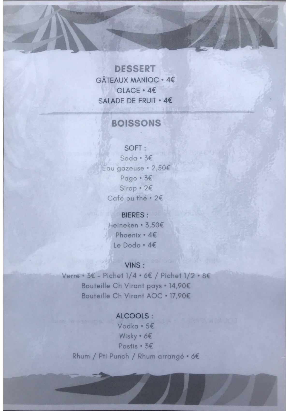 Carte et Menus 2024 - Le Dodo (Restaurant Mauricien) à Marseille | TheFork