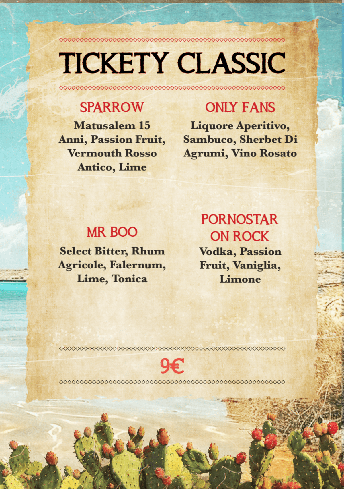 Carte et Menus 2024 - Tickety Boo à Torre A Mare | TheFork