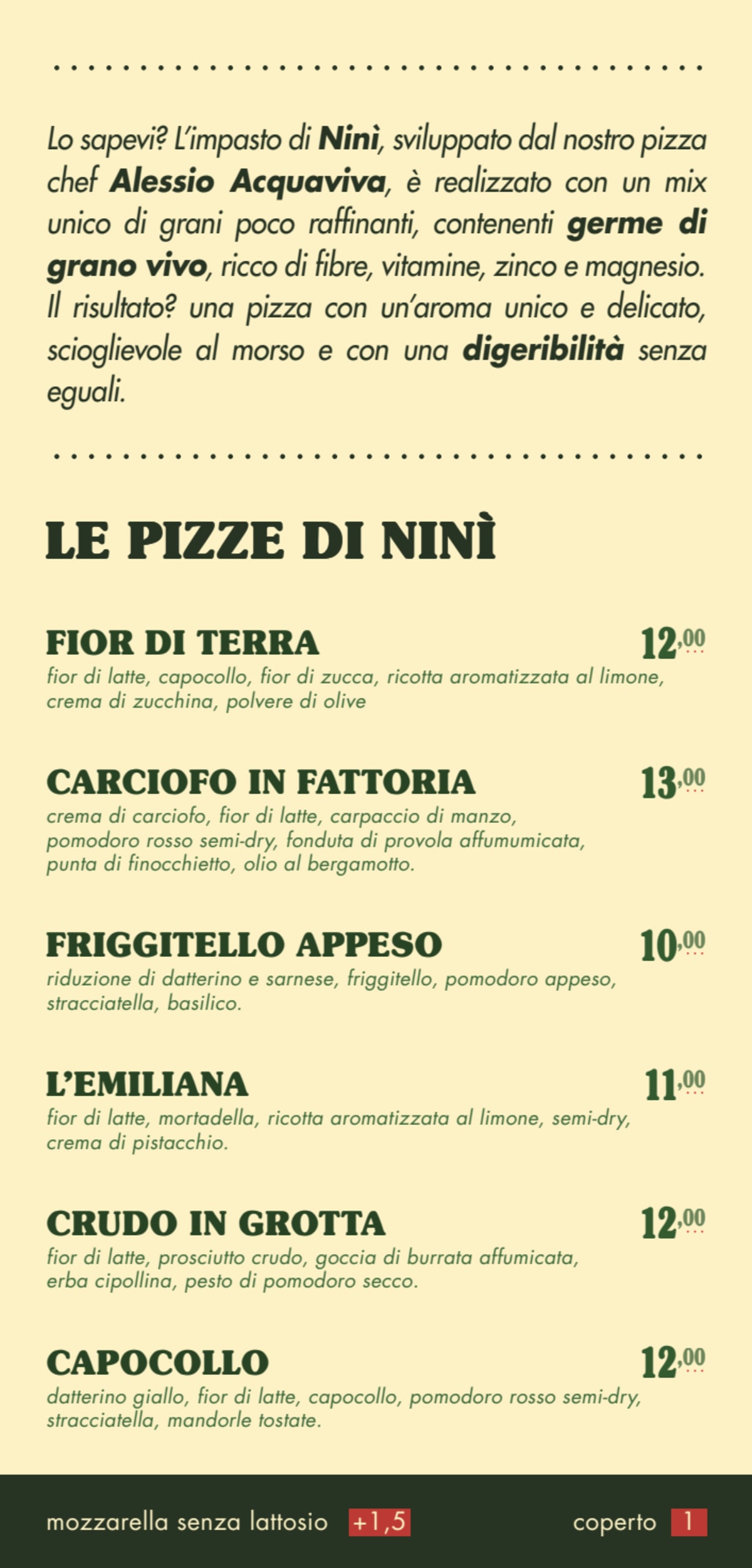 Carte et Menus 2024 - Ninì à Adelfia | TheFork