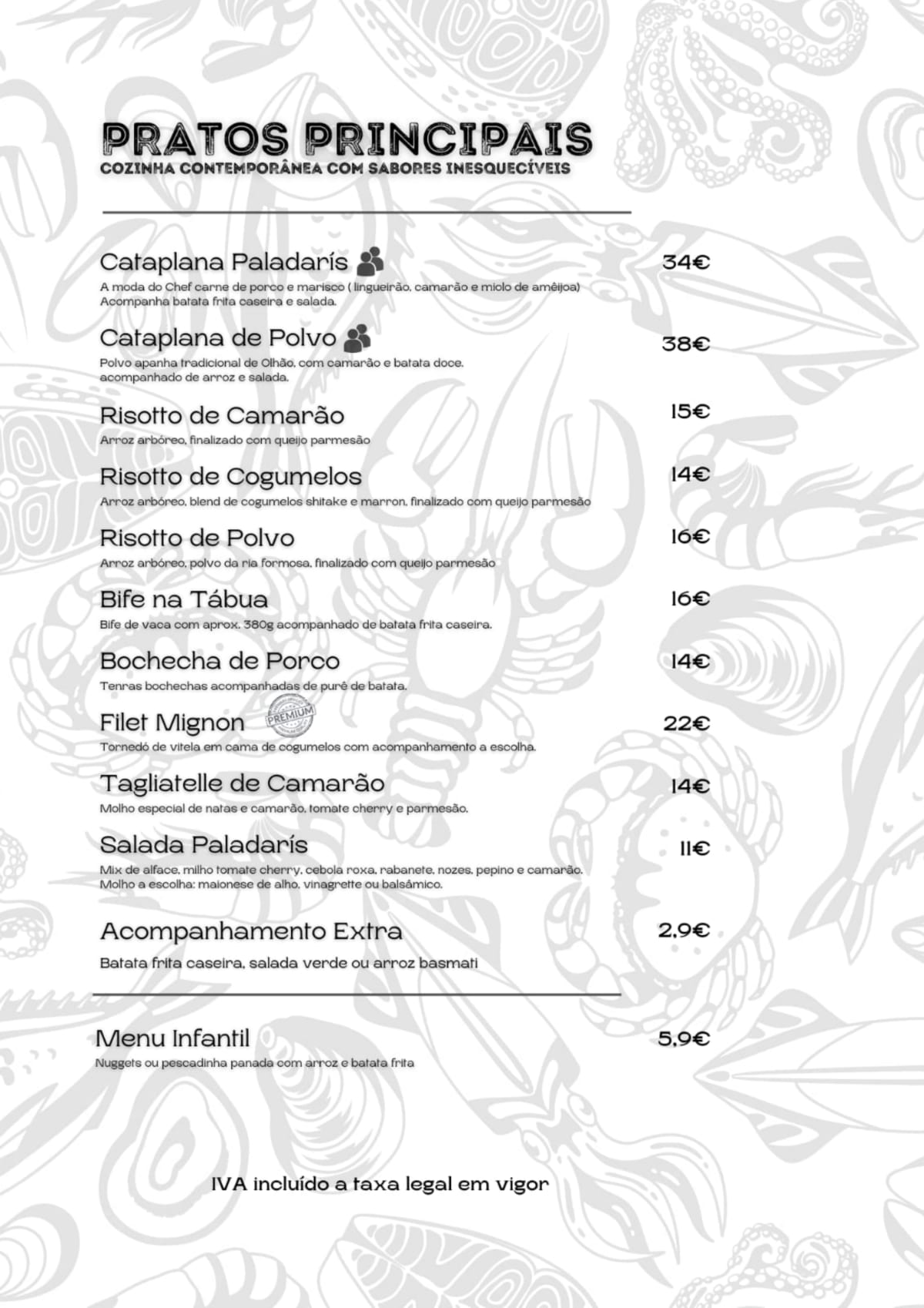 Menu 2024 - Restaurante Paladaris in Belmonte de Baixo | TheFork