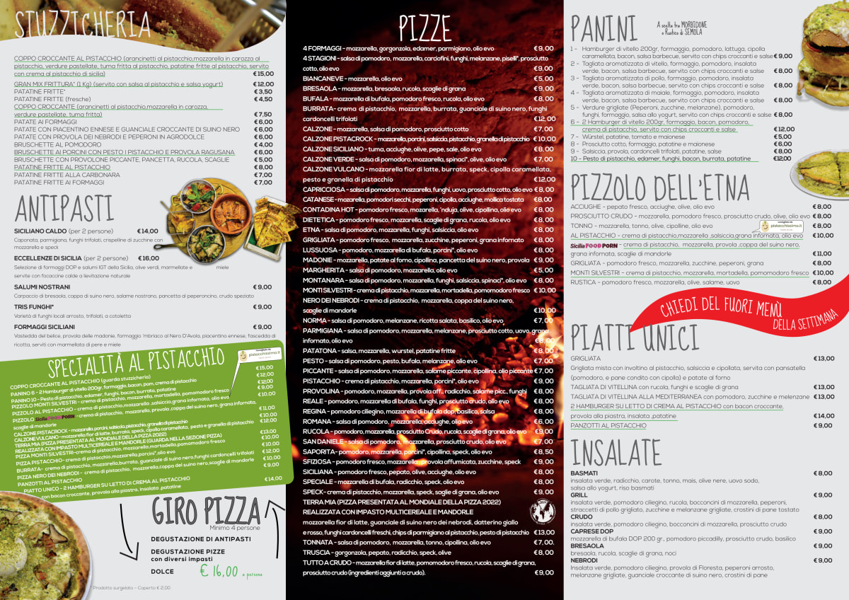 Menù completo e carta 2024 - Ara dell'Etna a Pedara | TheFork