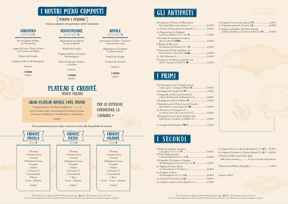 Carte et Menus 2024 - La Nuova Rimini à Rovato | TheFork