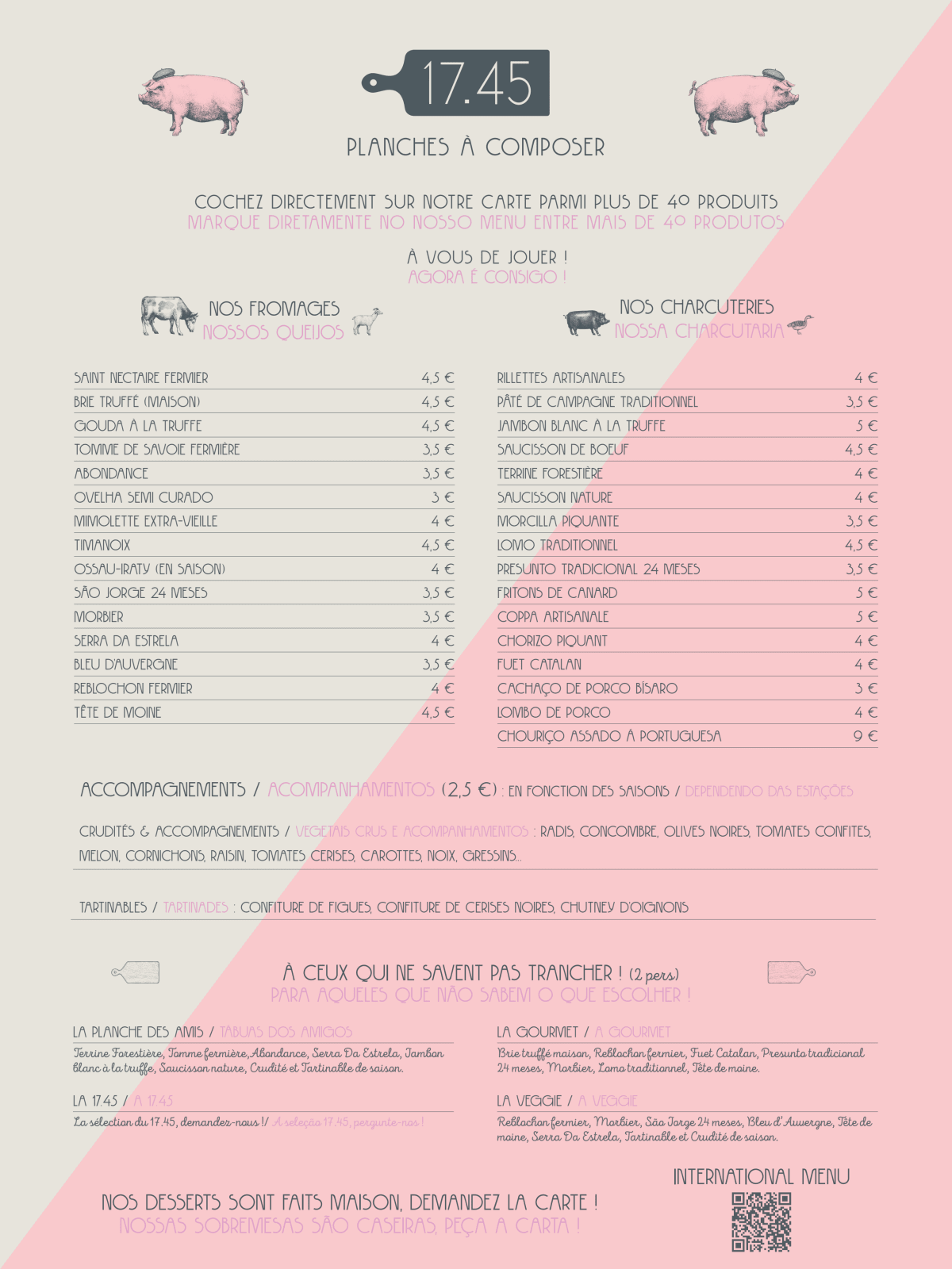 Carte et Menus 2024 - Le 17.45 à Lisbonne | TheFork