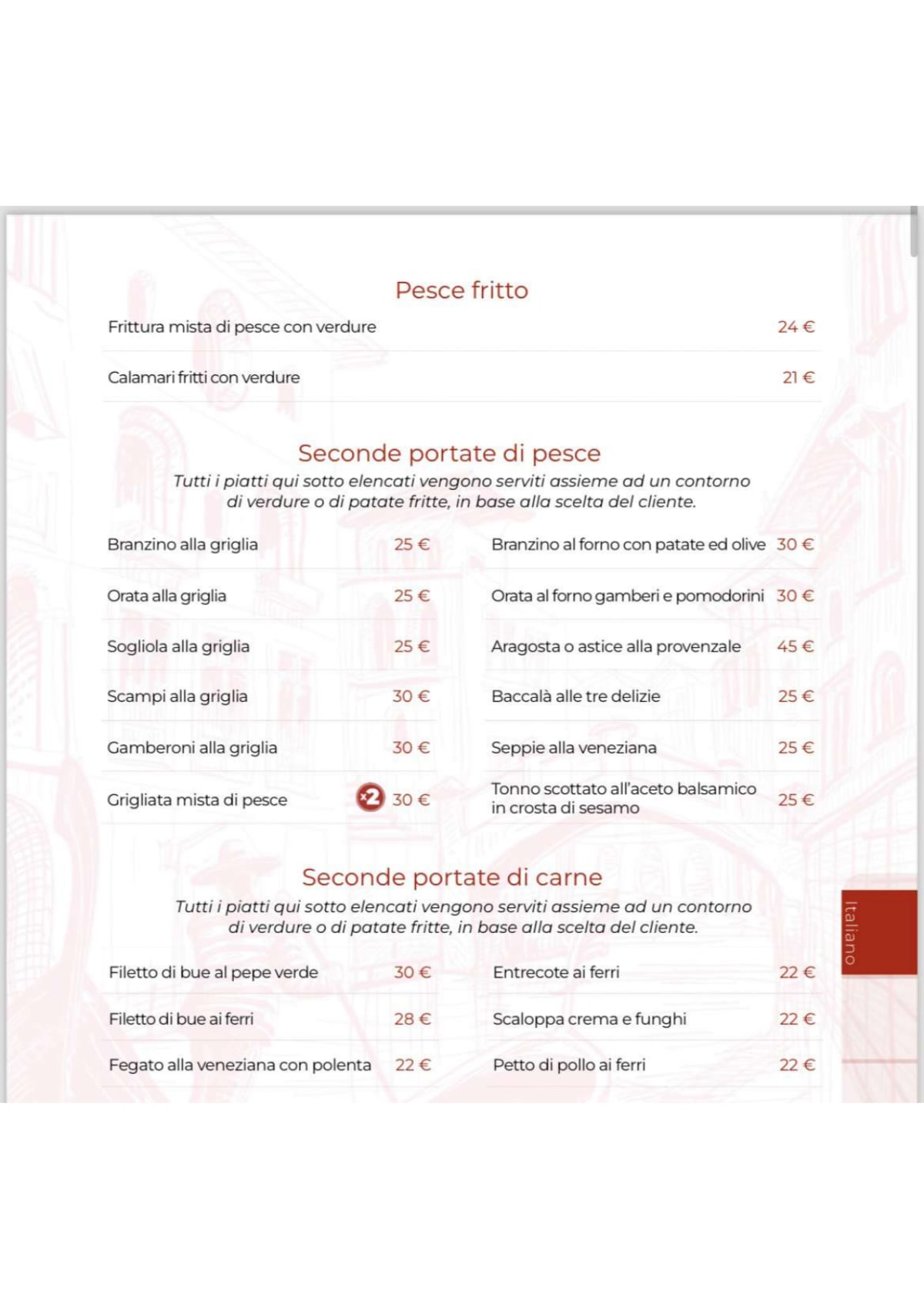 Menu 2024 - Trattoria alla Scala in San Marco | TheFork