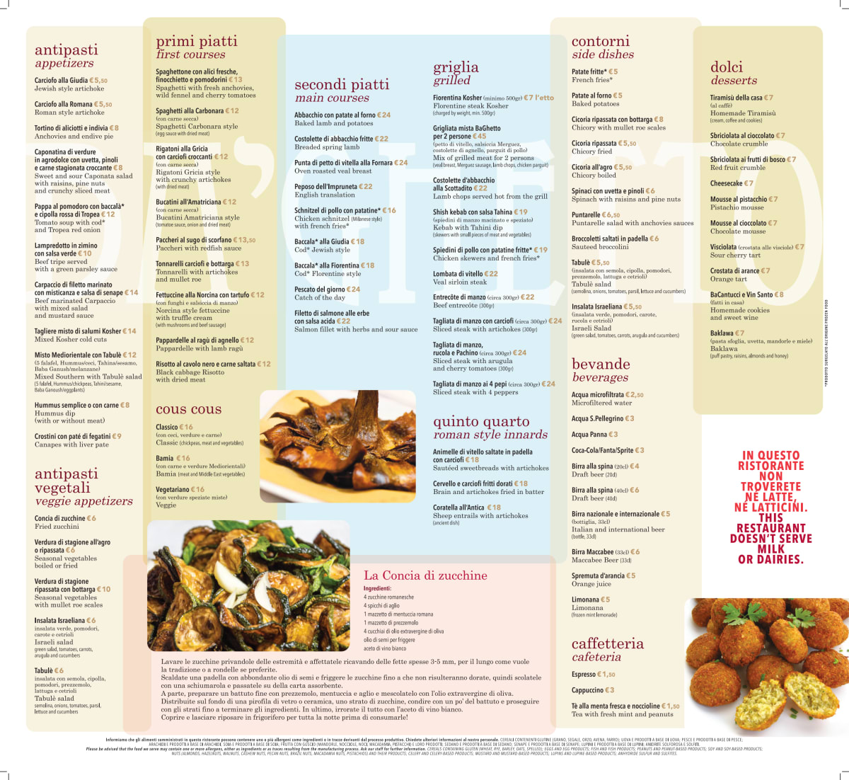 Menu 2024 - Ba Ghetto in Rome | TheFork