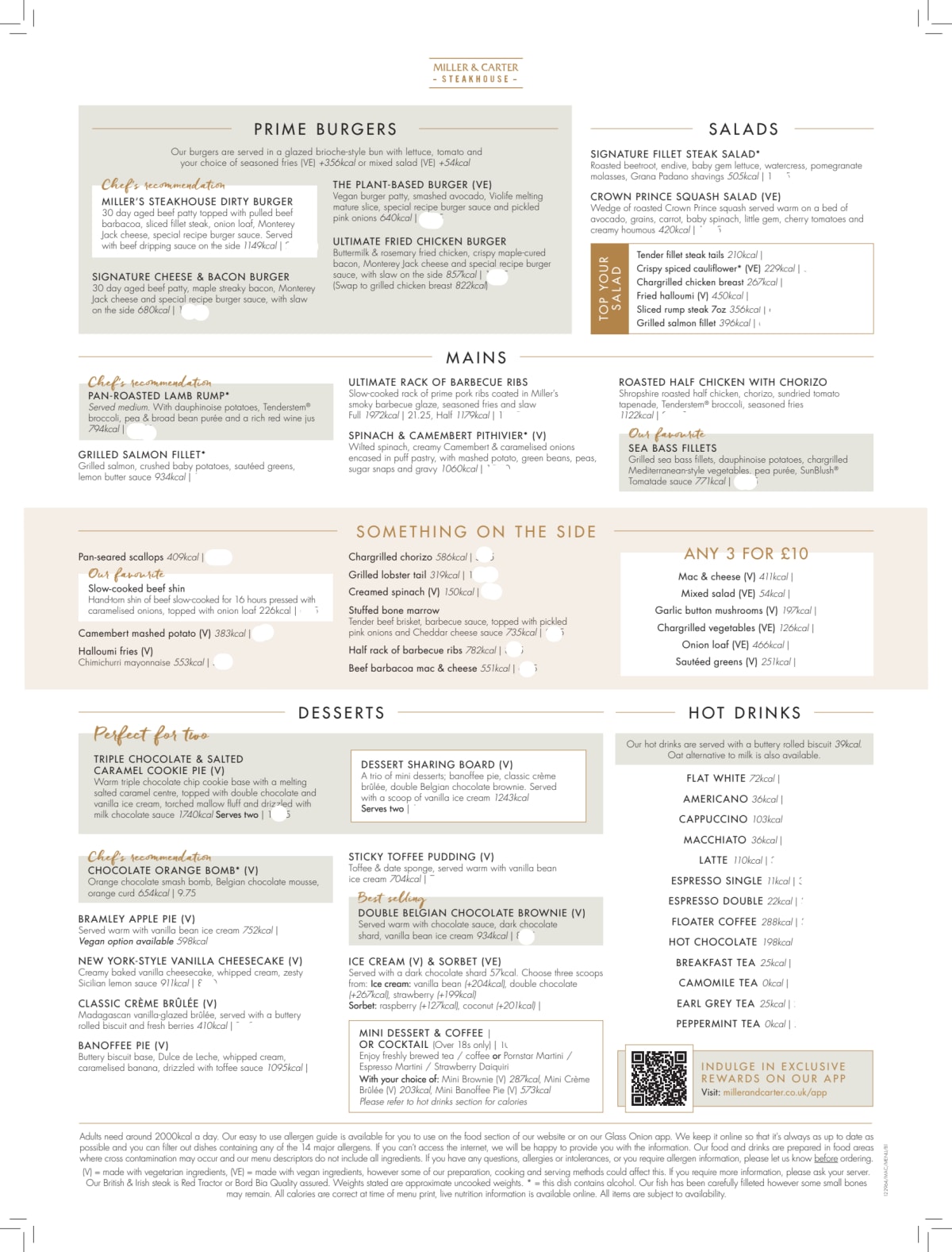 Carta y menù 2024 Actualizados - Miller & Carter - The Mailbox en ...
