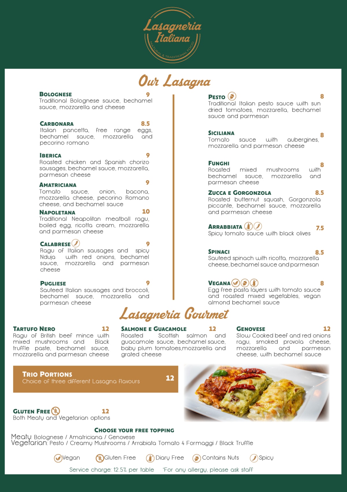 Menus 2024 - Lasagneria Italiana in London | TheFork