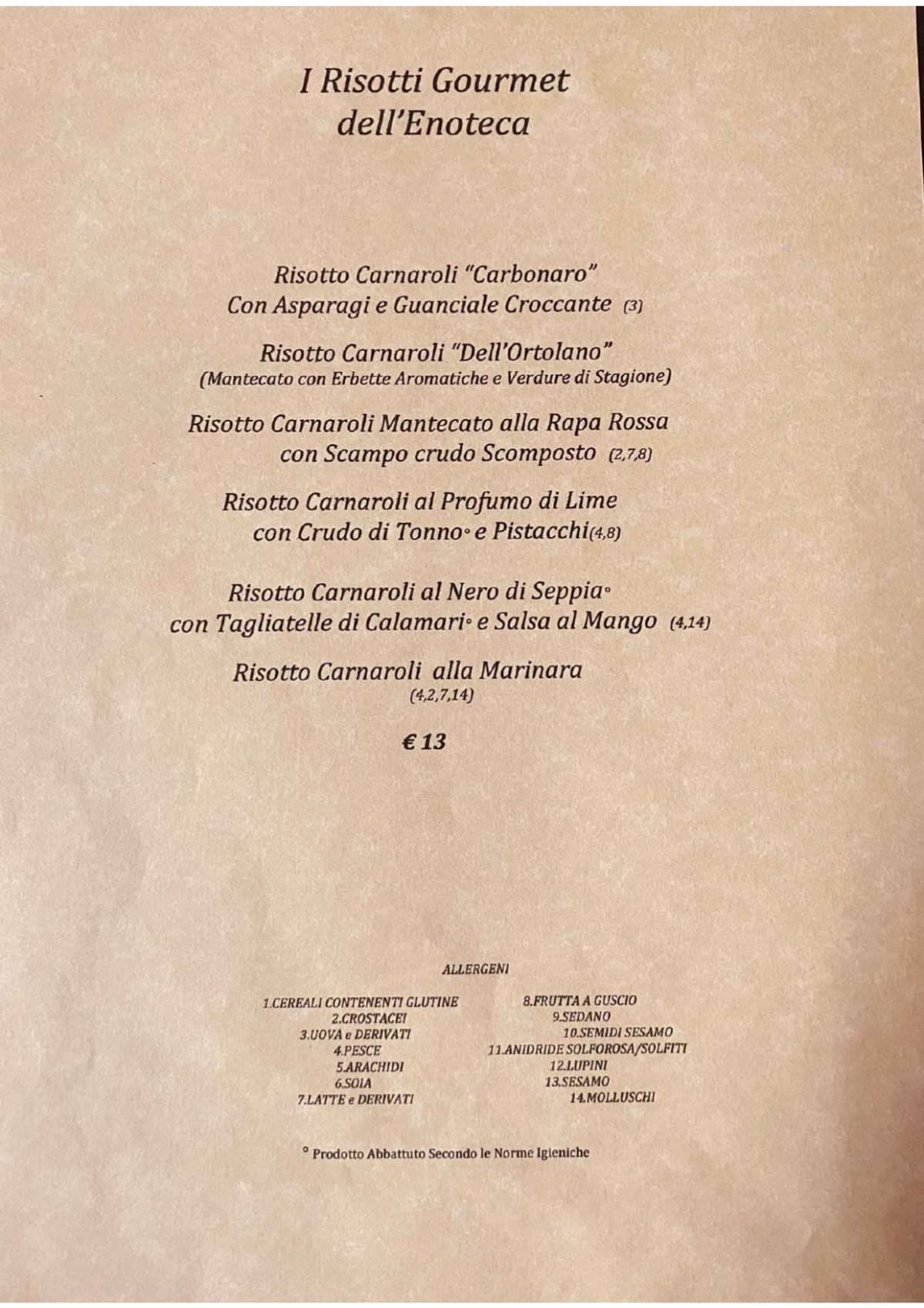 Carte et Menus 2024 - Enoteca Forte San Pietro à Livourne | TheFork
