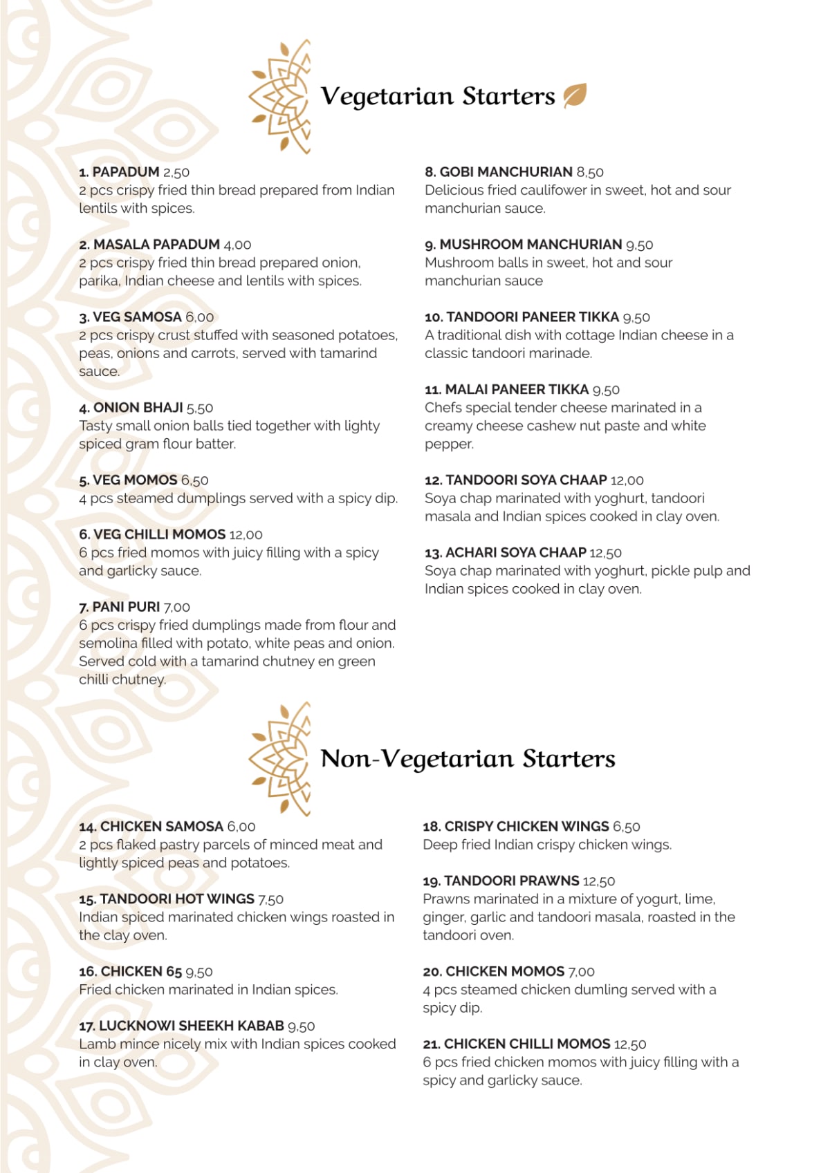 Carte et Menus 2024 - Indian Accent Amersfoort à Amersfoort | TheFork