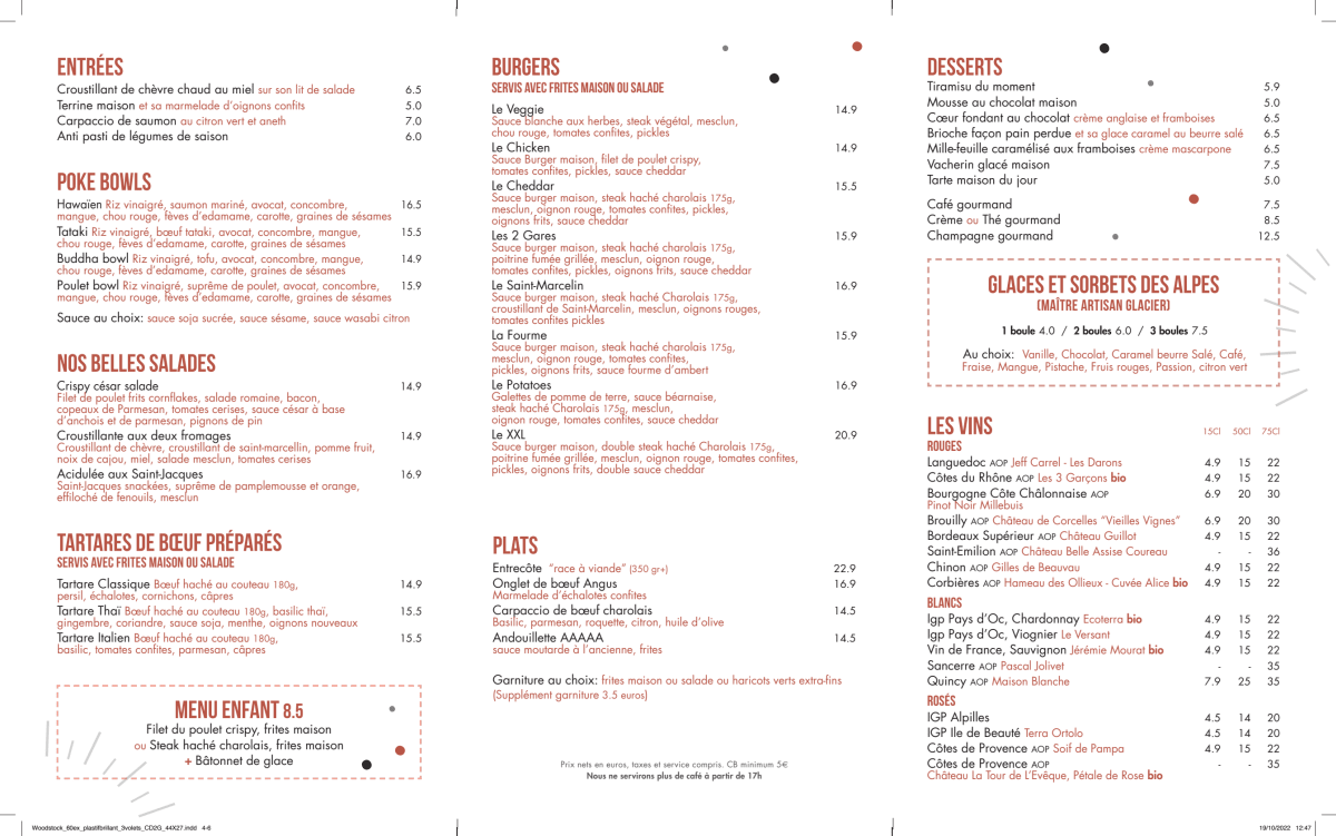 Carte et Menus 2024 - Brasserie Café des 2 Gares à Bourg-la-Reine | TheFork