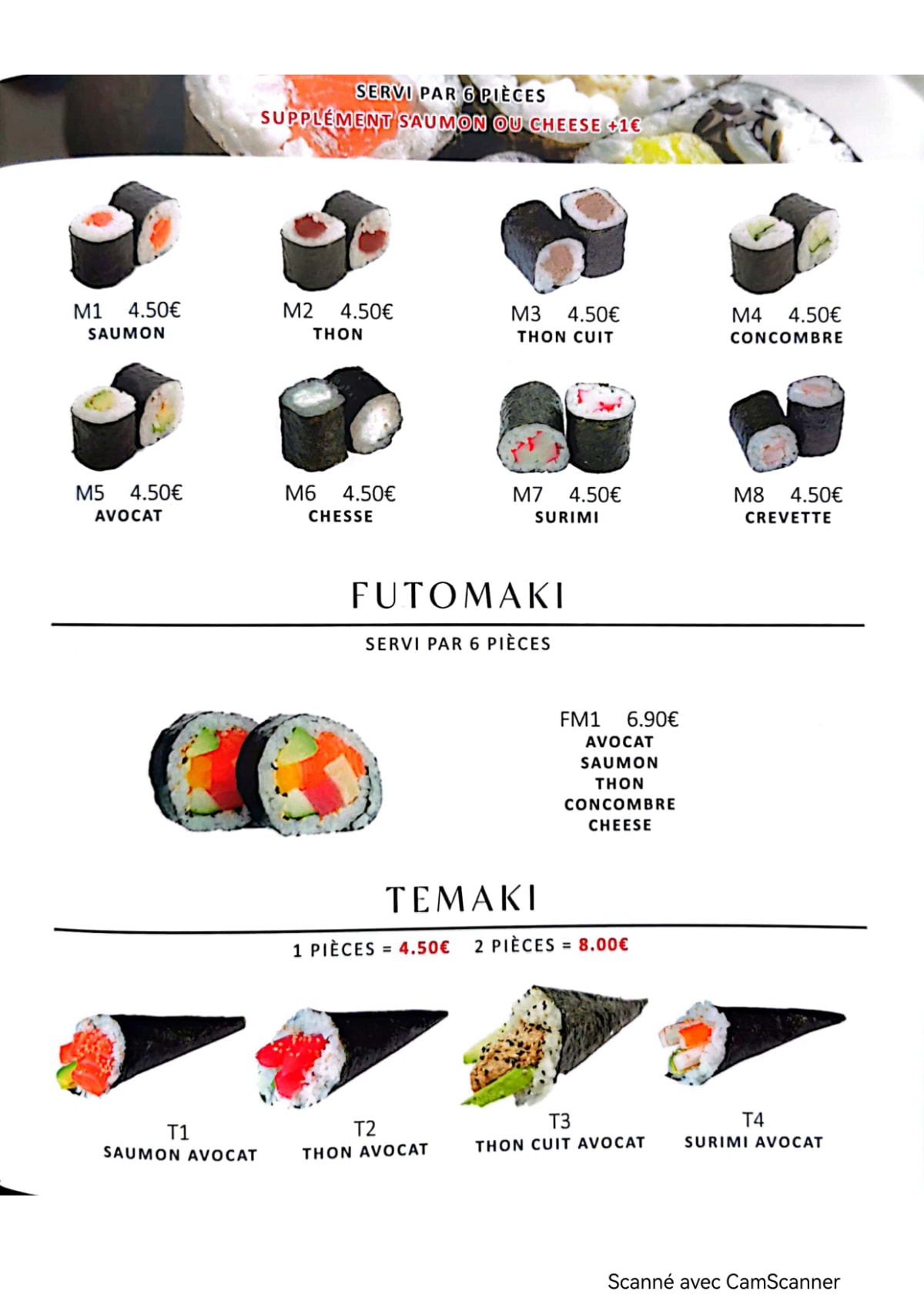 Carte et Menus 2024 - Nagano à Paris | TheFork