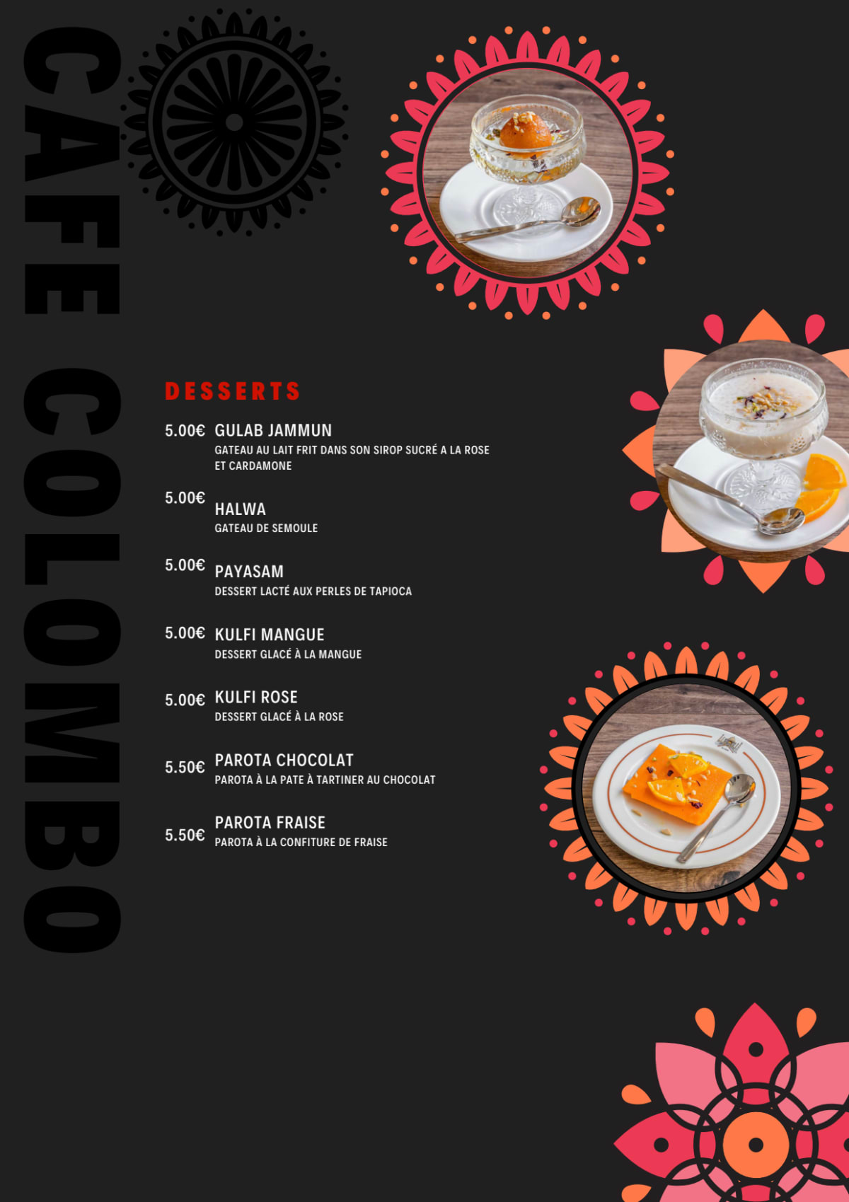 Menu 2024 - Cafe Colombo em Lyon | TheFork