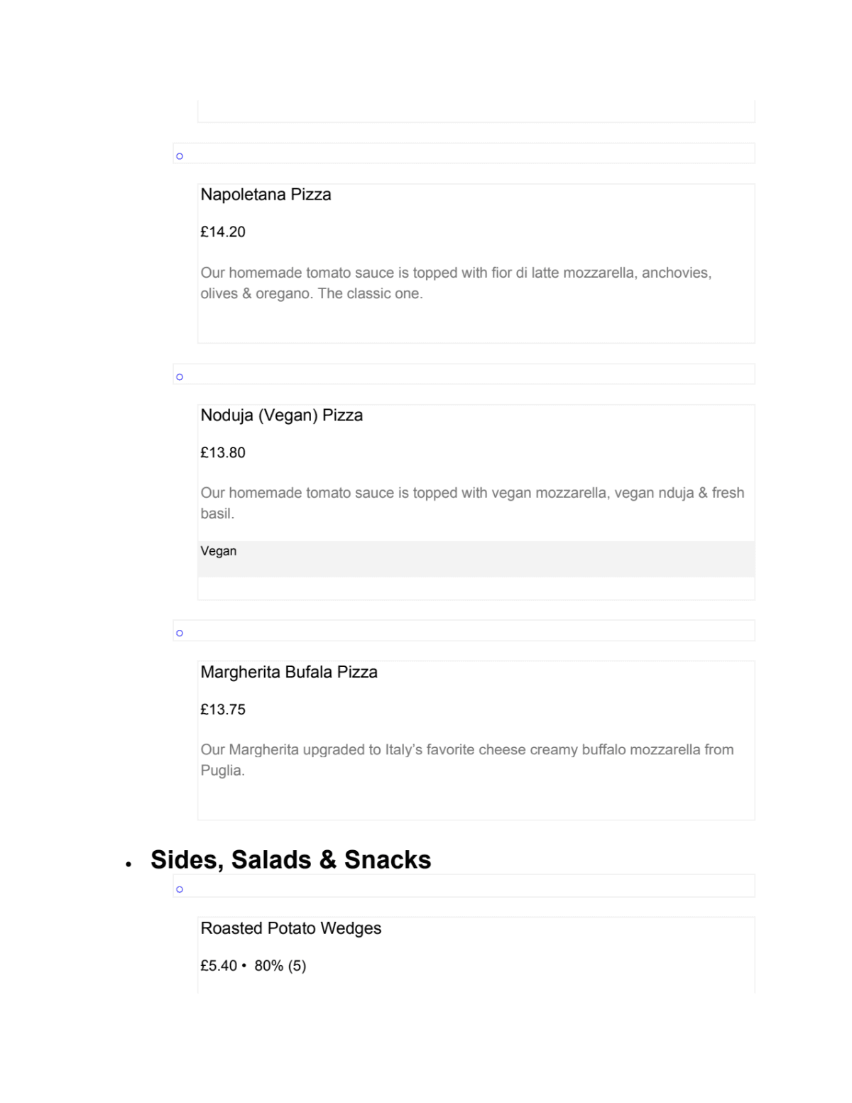 Carte et Menus 2024 - Pizza Triangle Nottingham à Nottingham | TheFork