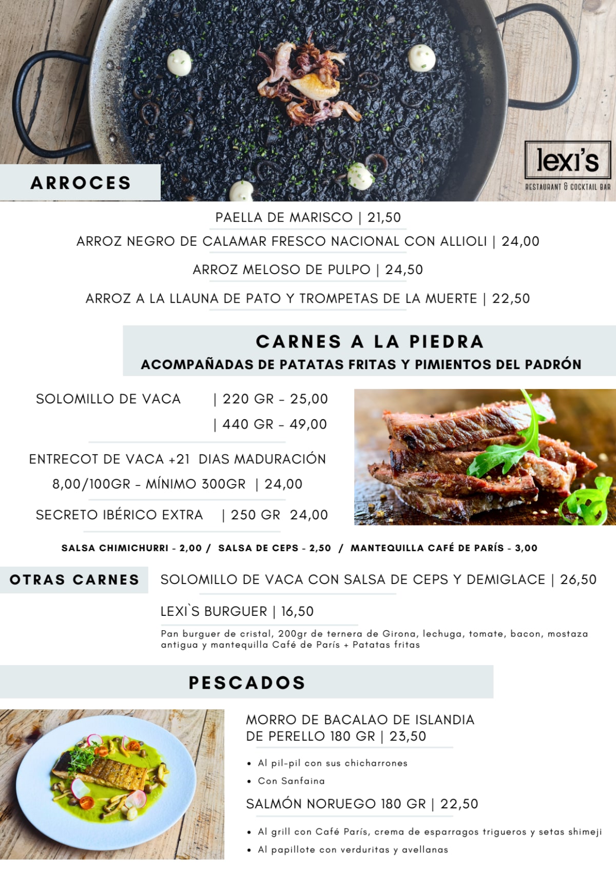 Carte et Menus 2024 - Lexi's à Barcelone | TheFork