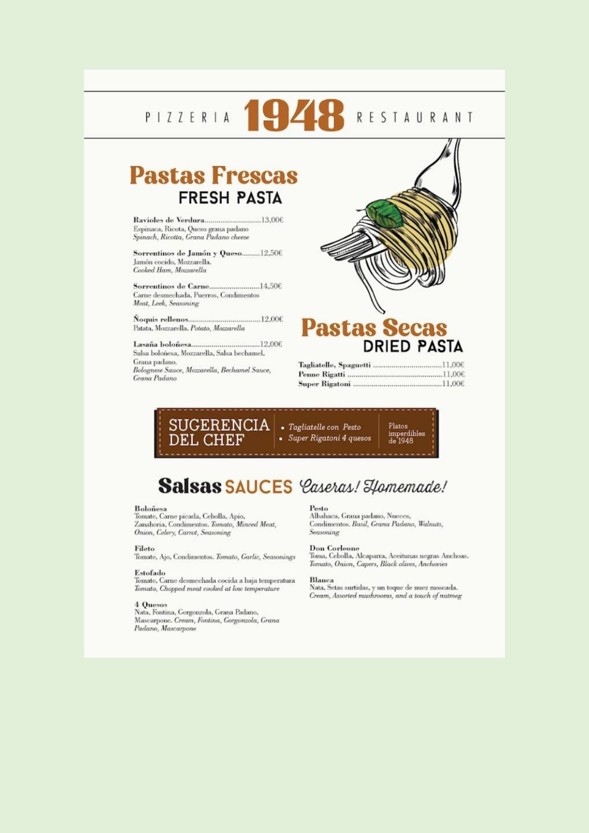 Menus 2024 - 1948 in Calp | TheFork
