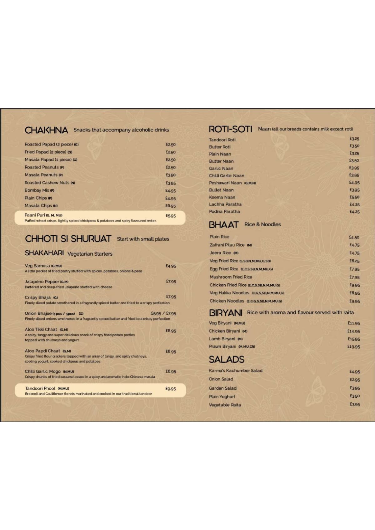 Carte et Menus 2023 - Karma Lounge Uxbridge à Uxbridge | TheFork