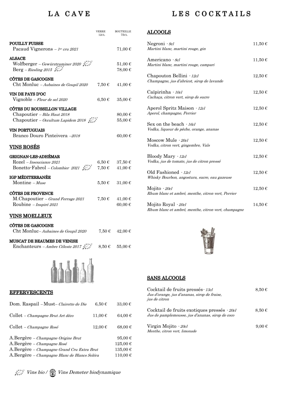 Carte et Menus 2023 - La Ferme Chapouton à Grignan | TheFork