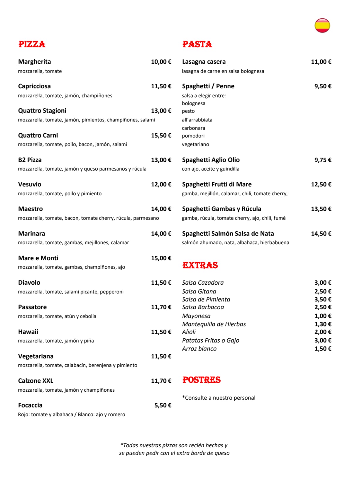 Carte et Menus 2024 - B2 Club Restaurant à Ses Cadenes | TheFork