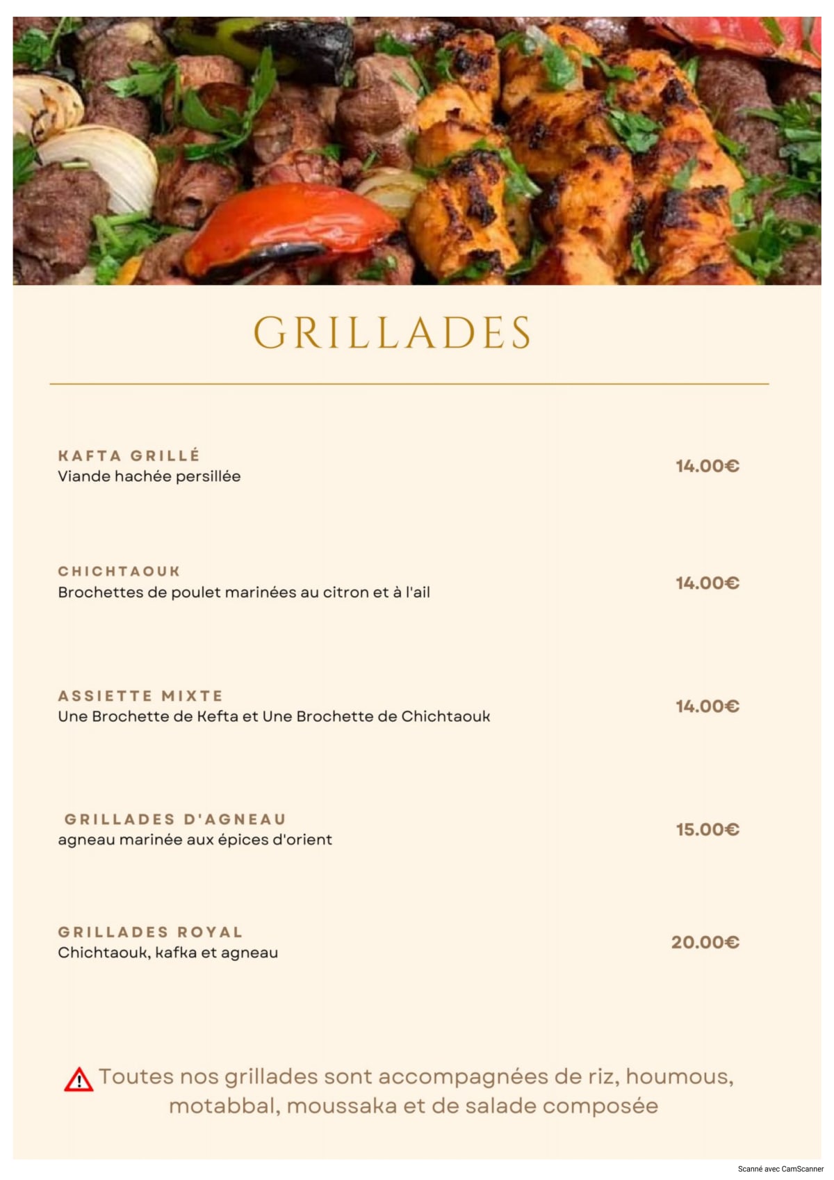 Carte et Menus 2024 - Mezze Royal à Lille | TheFork