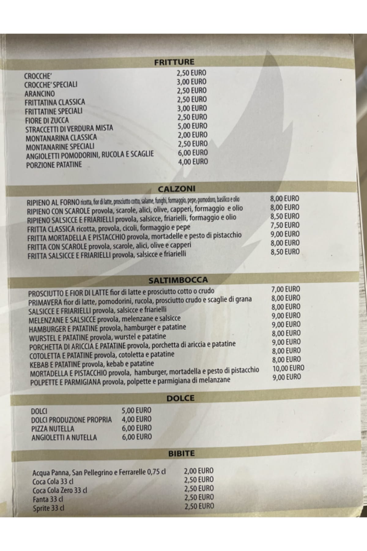 Carta y menù 2024 Actualizados - Pizzeria Leopardi en Nápoles | TheFork
