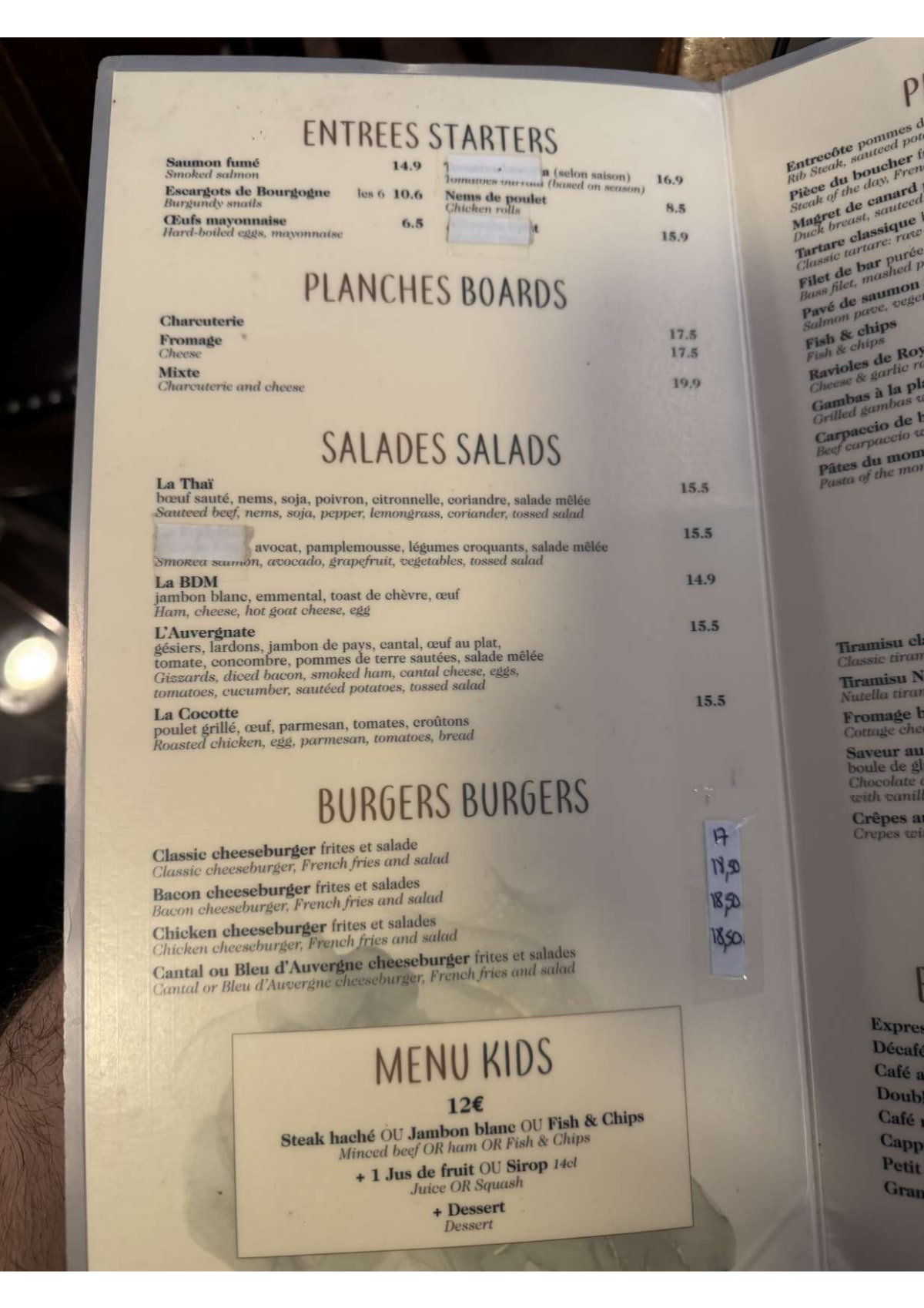 Carta y menù 2024 Actualizados - Bistrot du Marché en Paris | TheFork