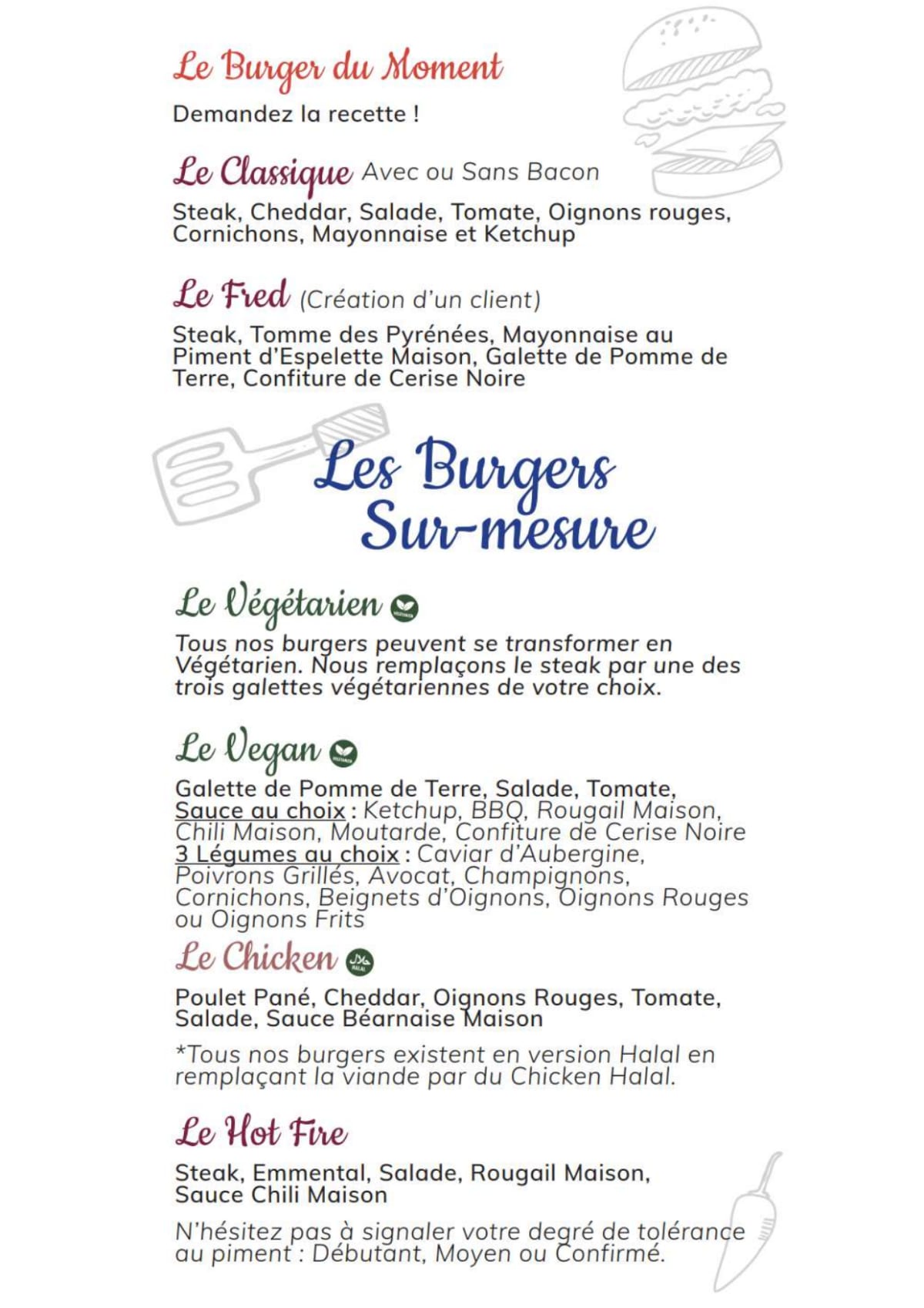 Speisekarte 2024 – Toulouse Burger in Toulouse – TheFork