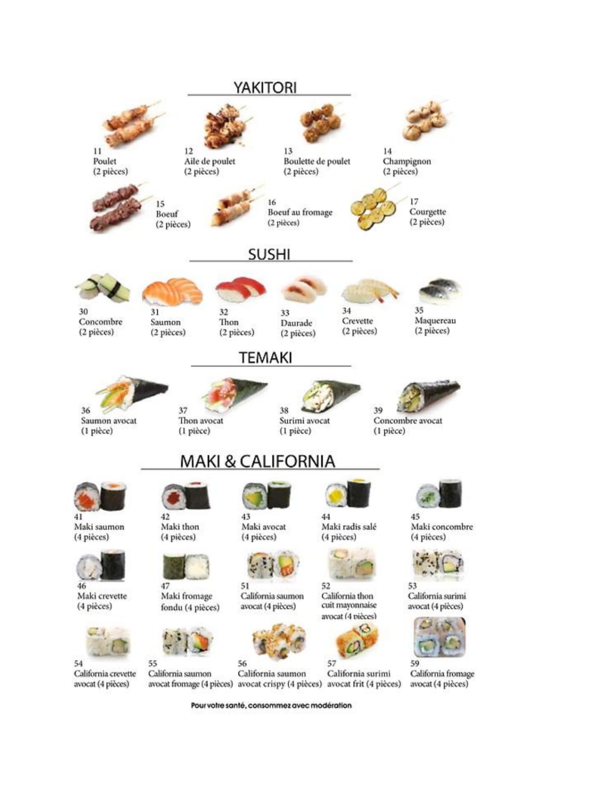 Menu 2024 - Hanami in Clermont-Ferrand | TheFork