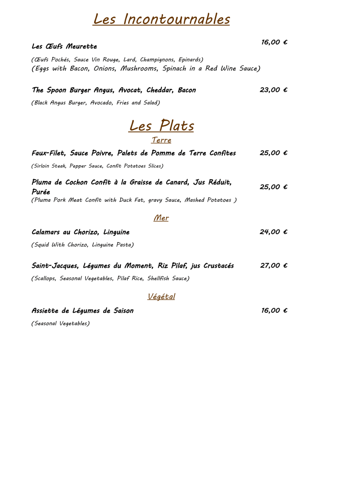 Carte et Menus 2024 - The Spoon à Le Touquet-Paris-Plage | TheFork