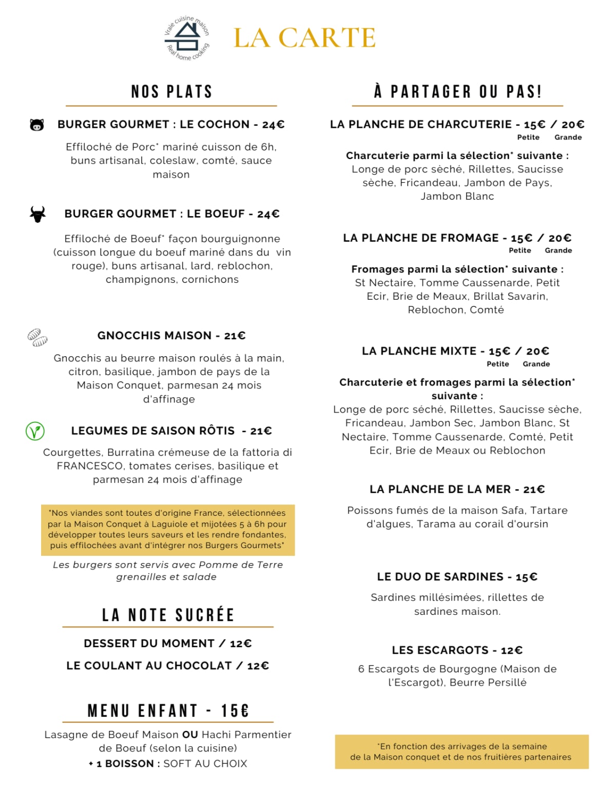 Carta y menù 2024 Actualizados - Le Barbizon / Dîner - Concert (Achat ...