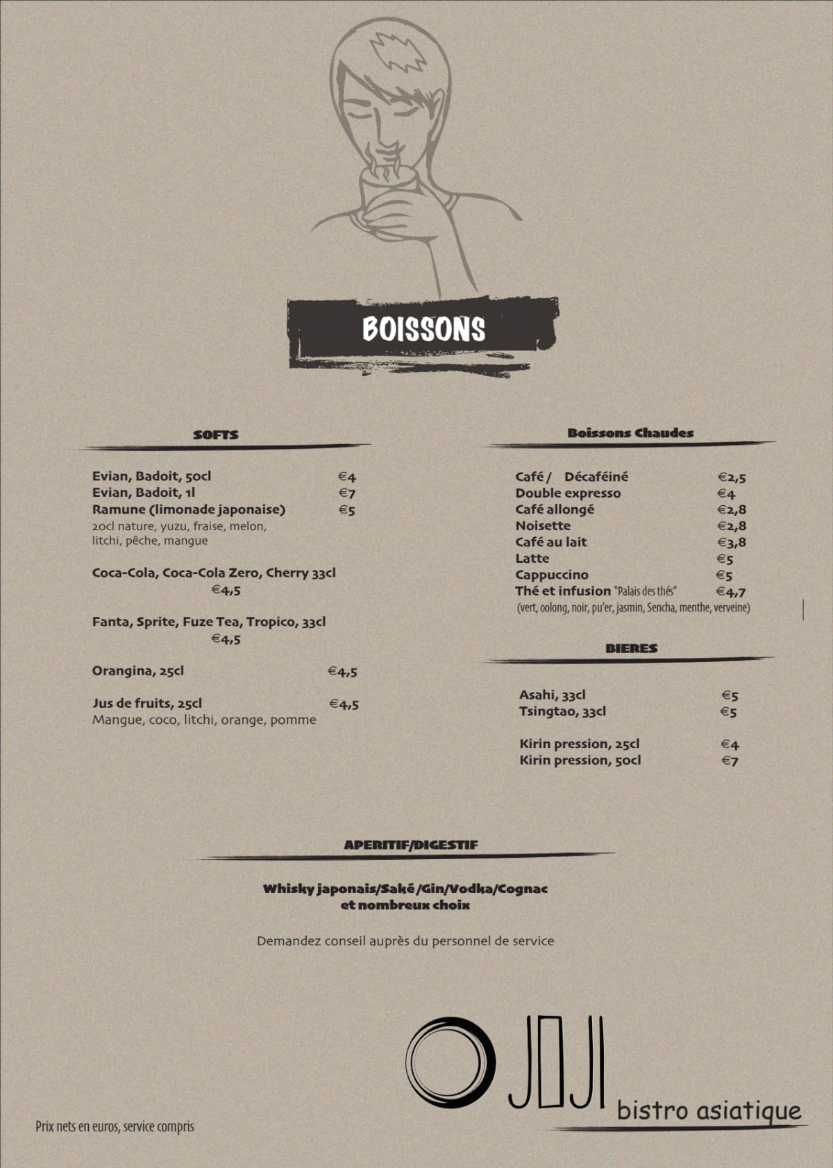 Menu 2024 - Joji in Paris | TheFork