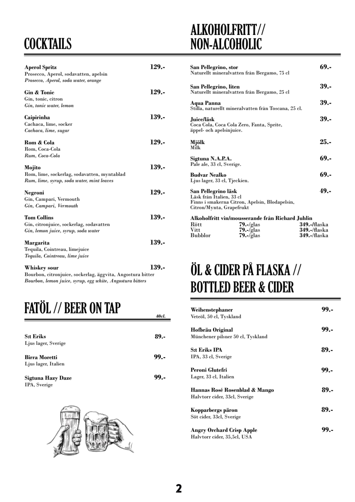 Carte et Menus 2024 - Pappa Grappa - Linköping à Linköping | TheFork