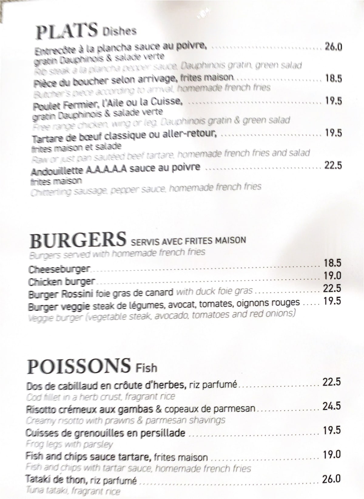 Carte et Menus 2024 - Le Flores à Paris | TheFork