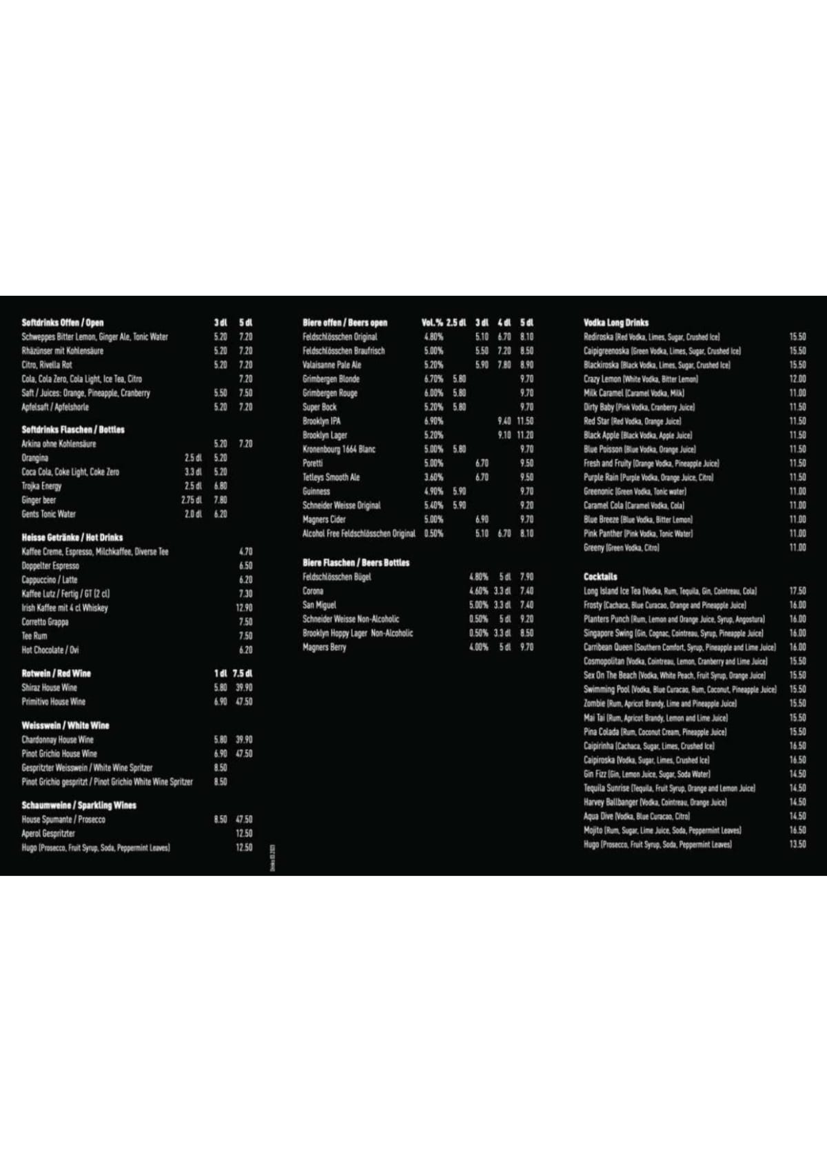Menu 2024 Pot Bellys In Adliswil Thefork