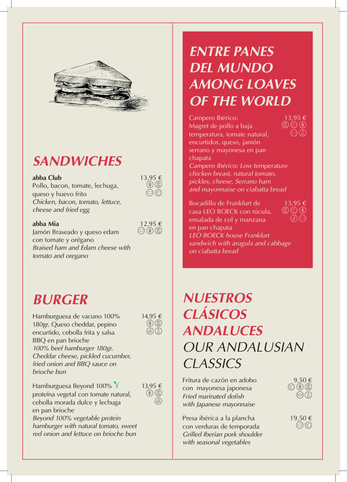 Carte et Menus 2024 - Abba The Roof Giralda by Abba Sevilla à Sevilla ...