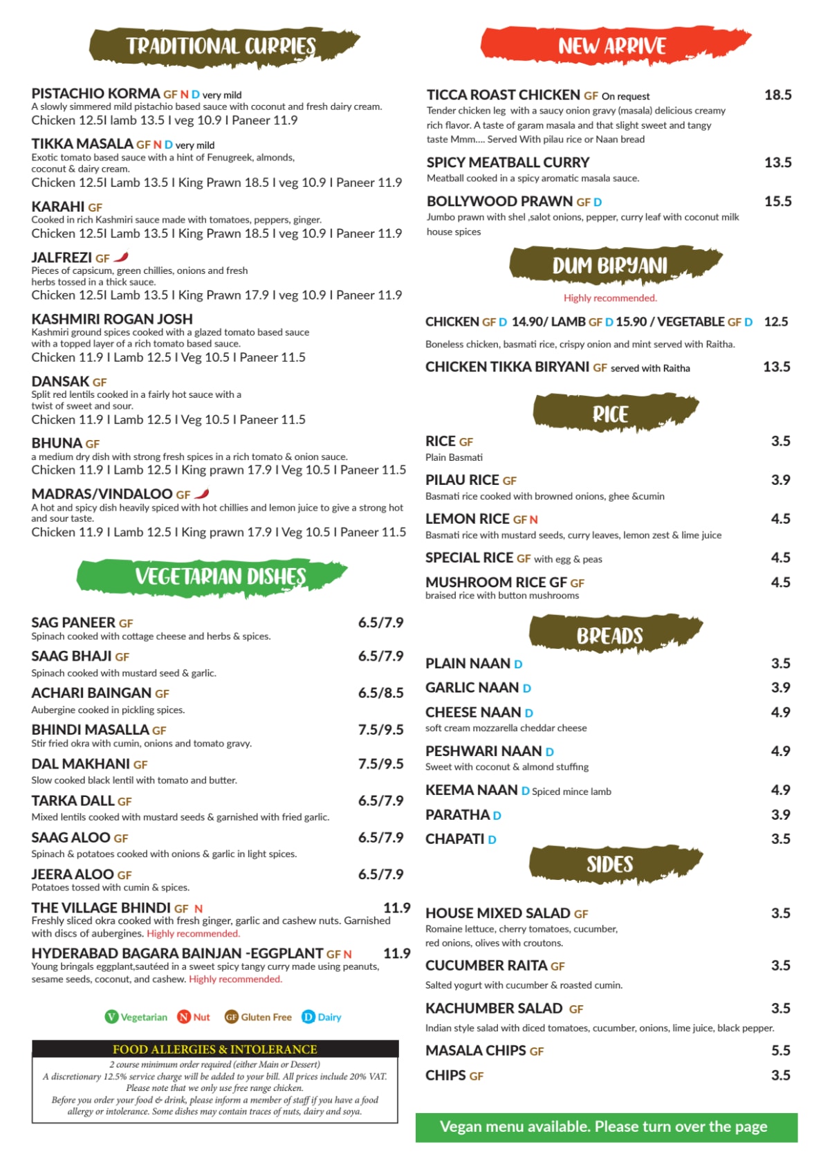 Menu 2024 - Ticca Tikka in London | TheFork