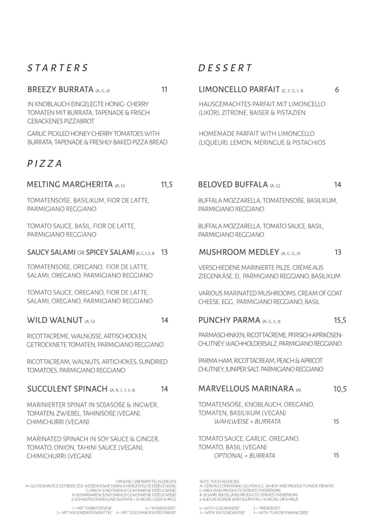 Carta y menù 2024 Actualizados - Roots en Berlín | TheFork