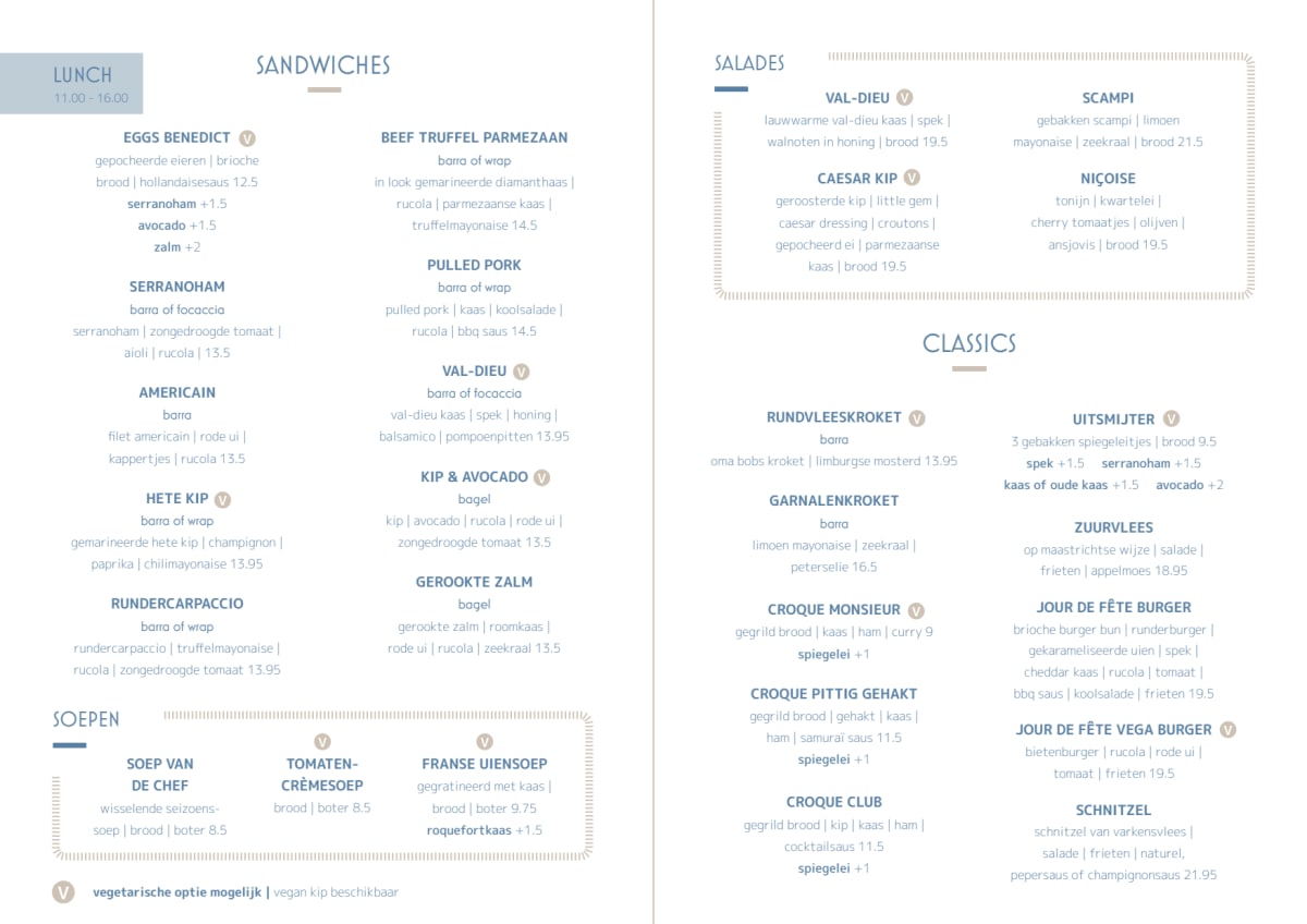 Carte et Menus 2024 - Jour de Fête Bistro & Bar à Maastricht | TheFork