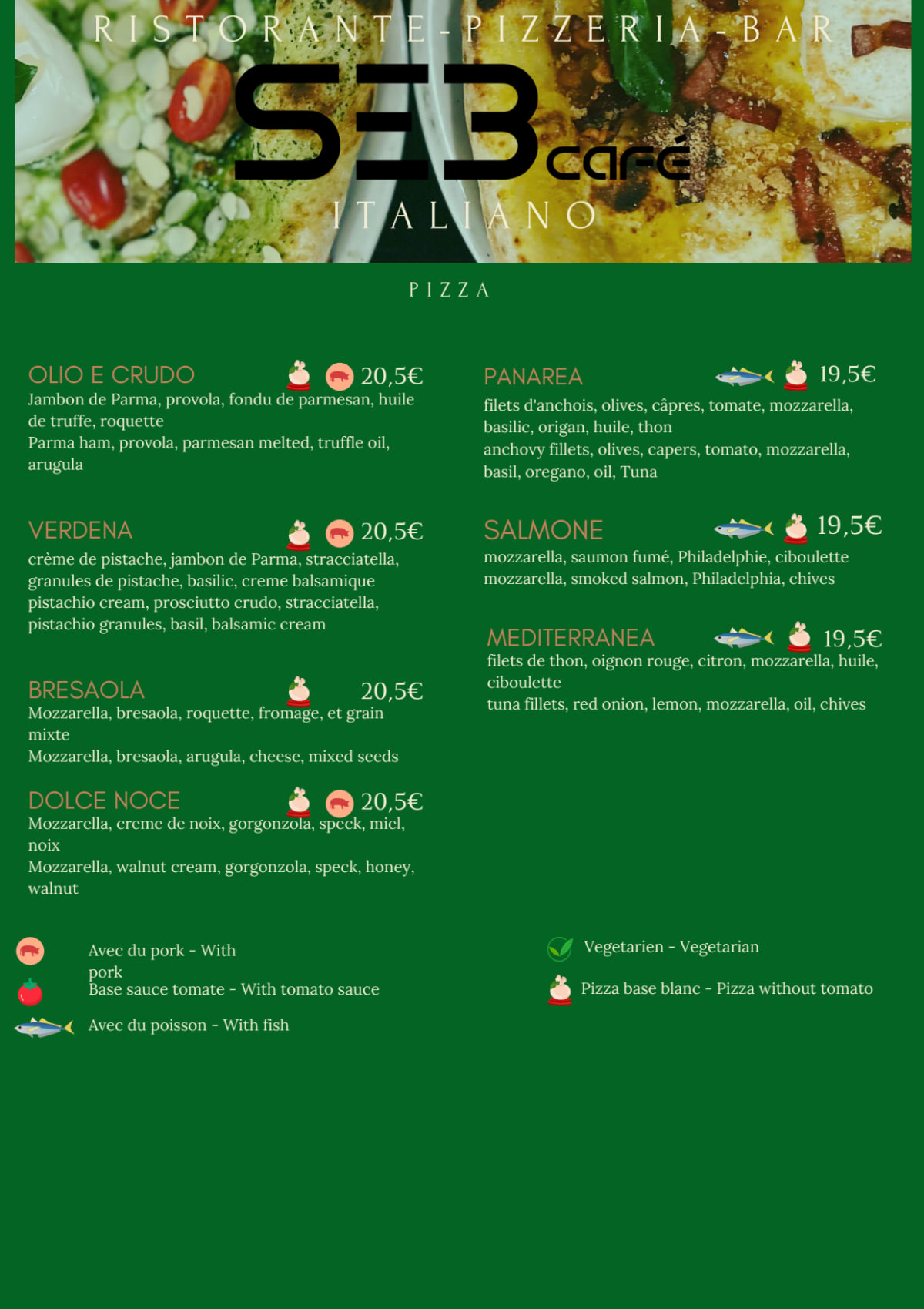 Carte et Menus 2023 - Seb Café à Paris | TheFork