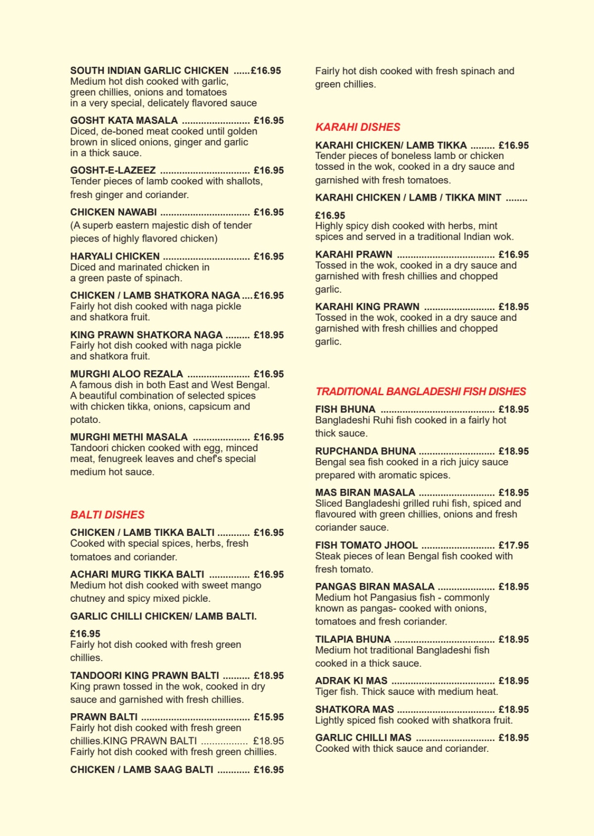 Carte et Menus 2024 - The Monsoon à Londres | TheFork