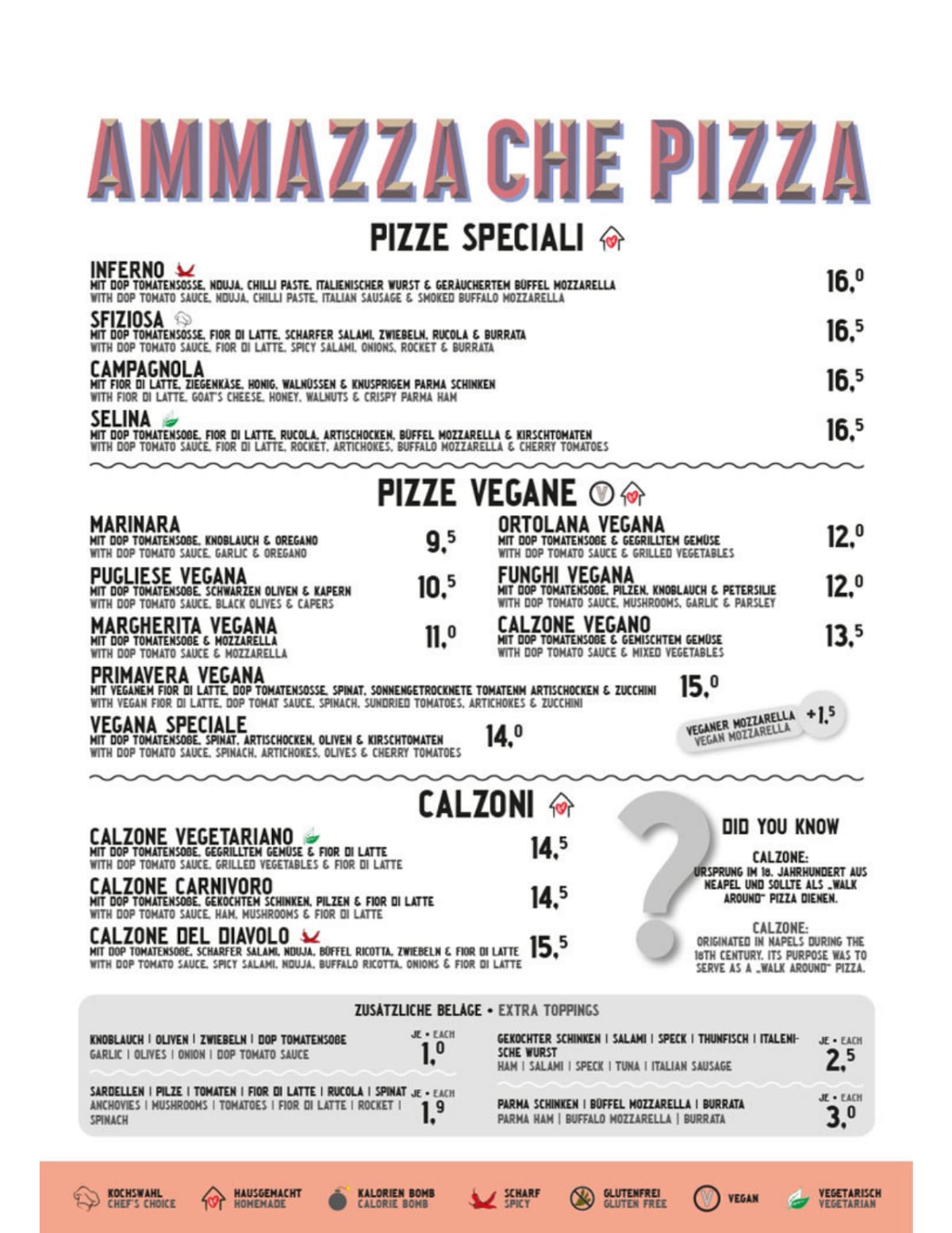 Menù completo e carta 2024 - Ammazza che Pizza a Berlino | TheFork