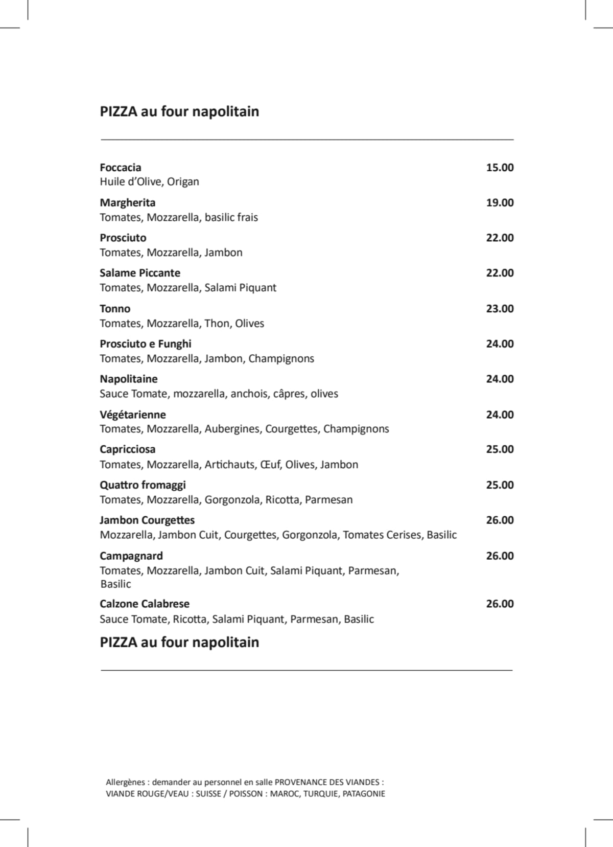 Carte et Menus 2024 - Il Monte à Veyrier | TheFork
