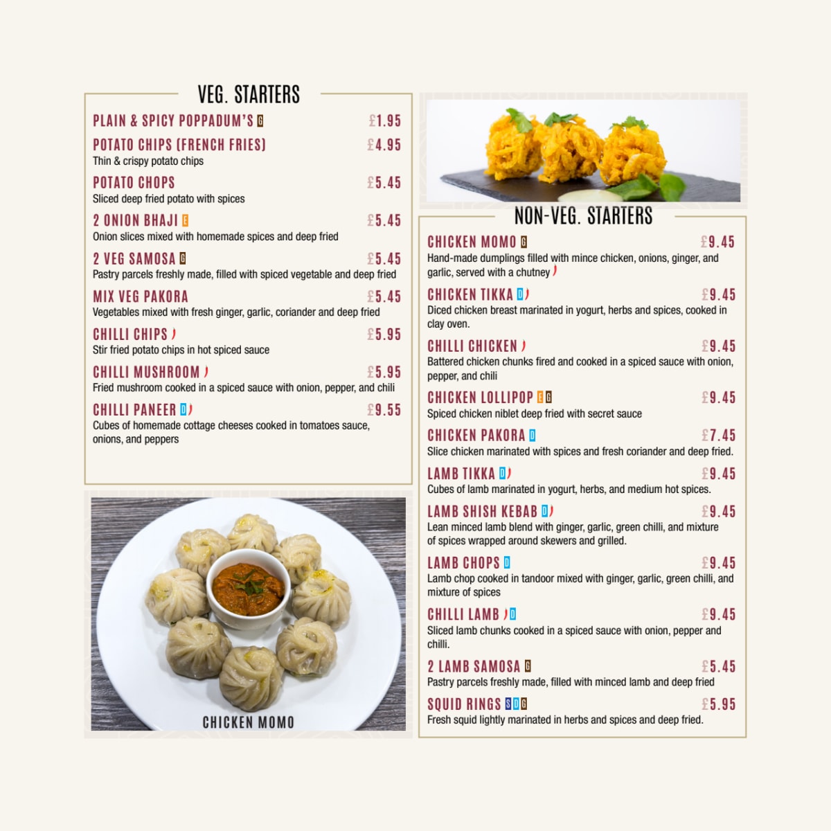 Menu 2024 - Bombay Bicycle Chef em Londres | TheFork